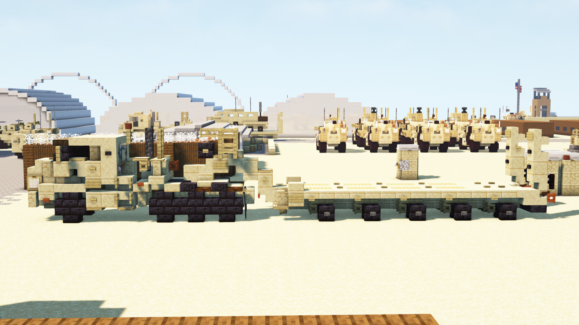 Oshkosh M1070 Tank Transporter Truck Minecraft Map
