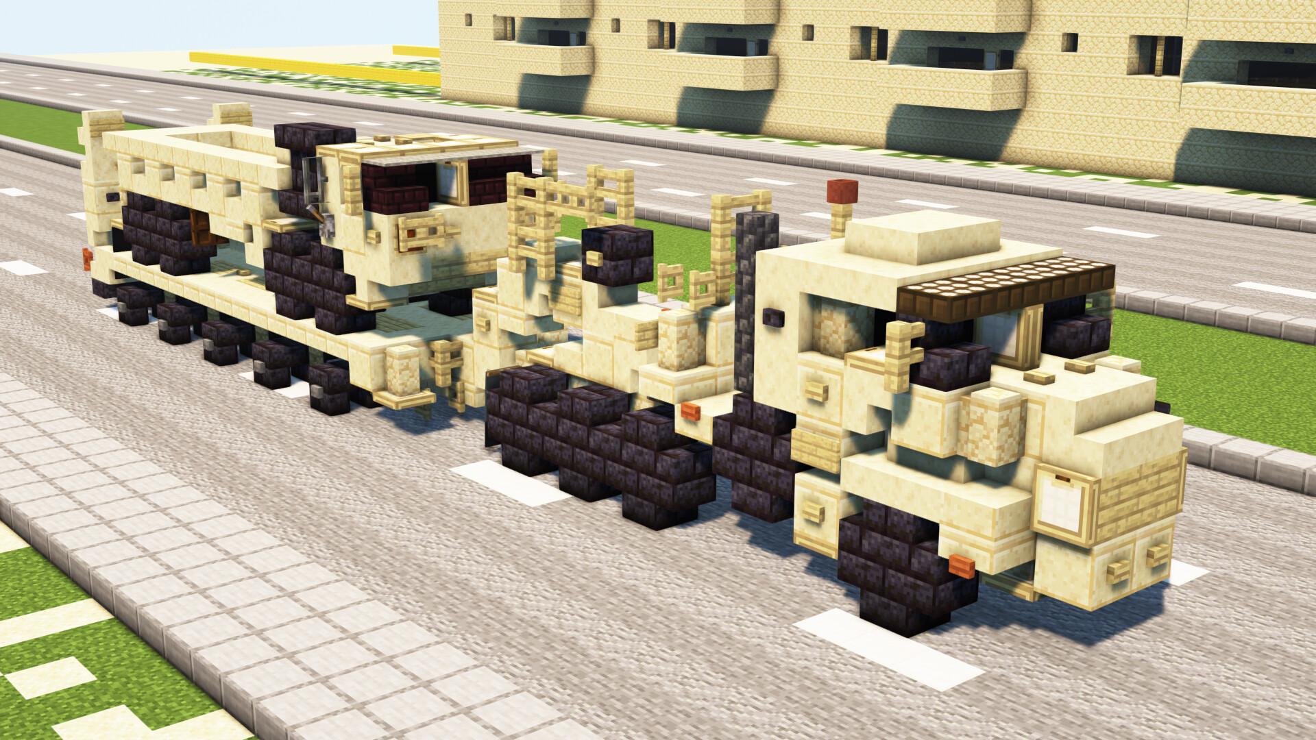 Oshkosh M1070 Tank Transporter Truck Minecraft Map