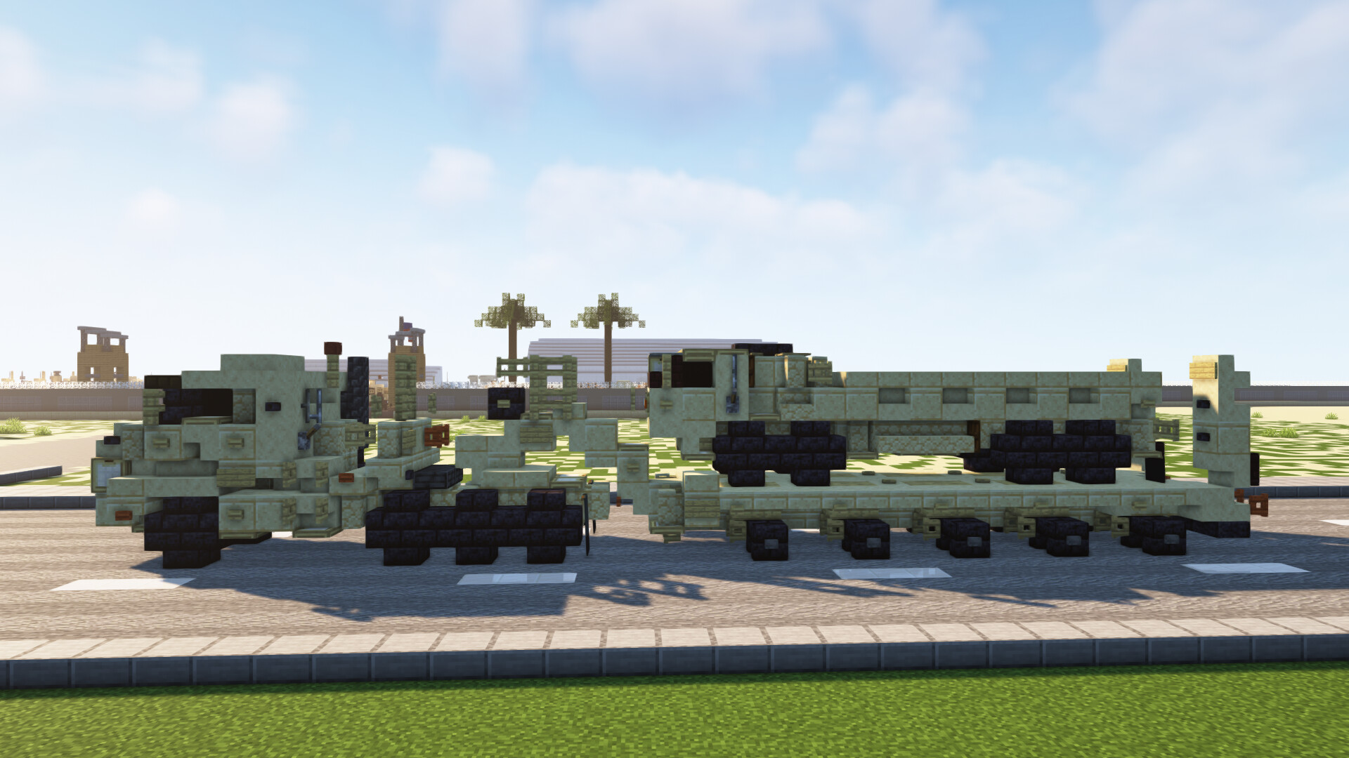 Oshkosh M1070 Tank Transporter Truck Minecraft Map