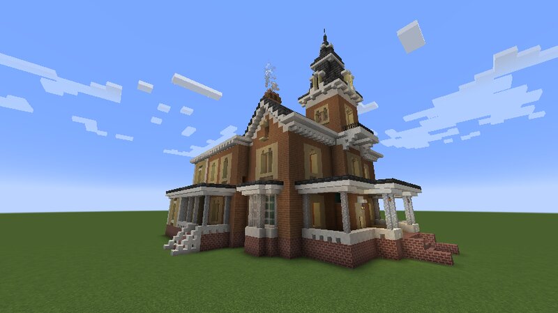 Victorian Italianate / Second Empire house. Minecraft Map