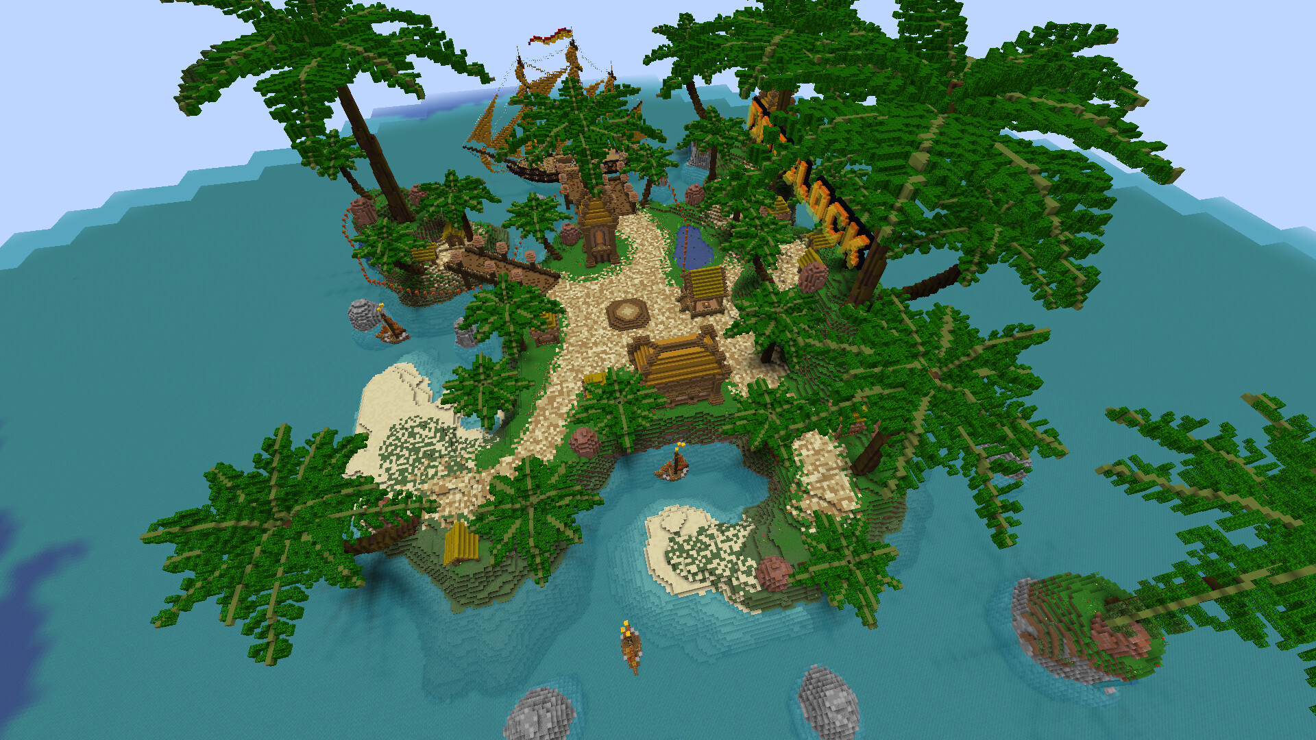 COMMISSION | Tropical Island Lobby Minecraft Map