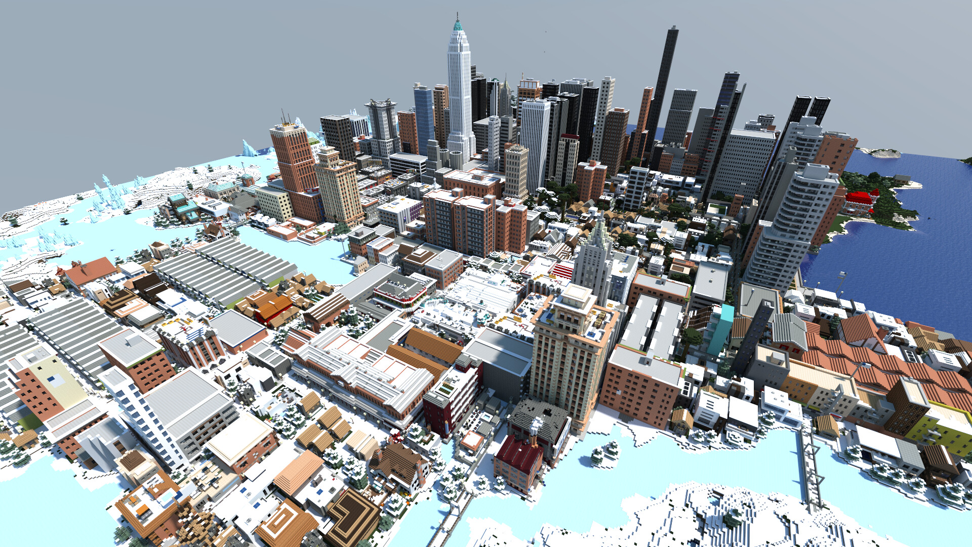 New Kaiway - huge realistic city with interior Minecraft Map