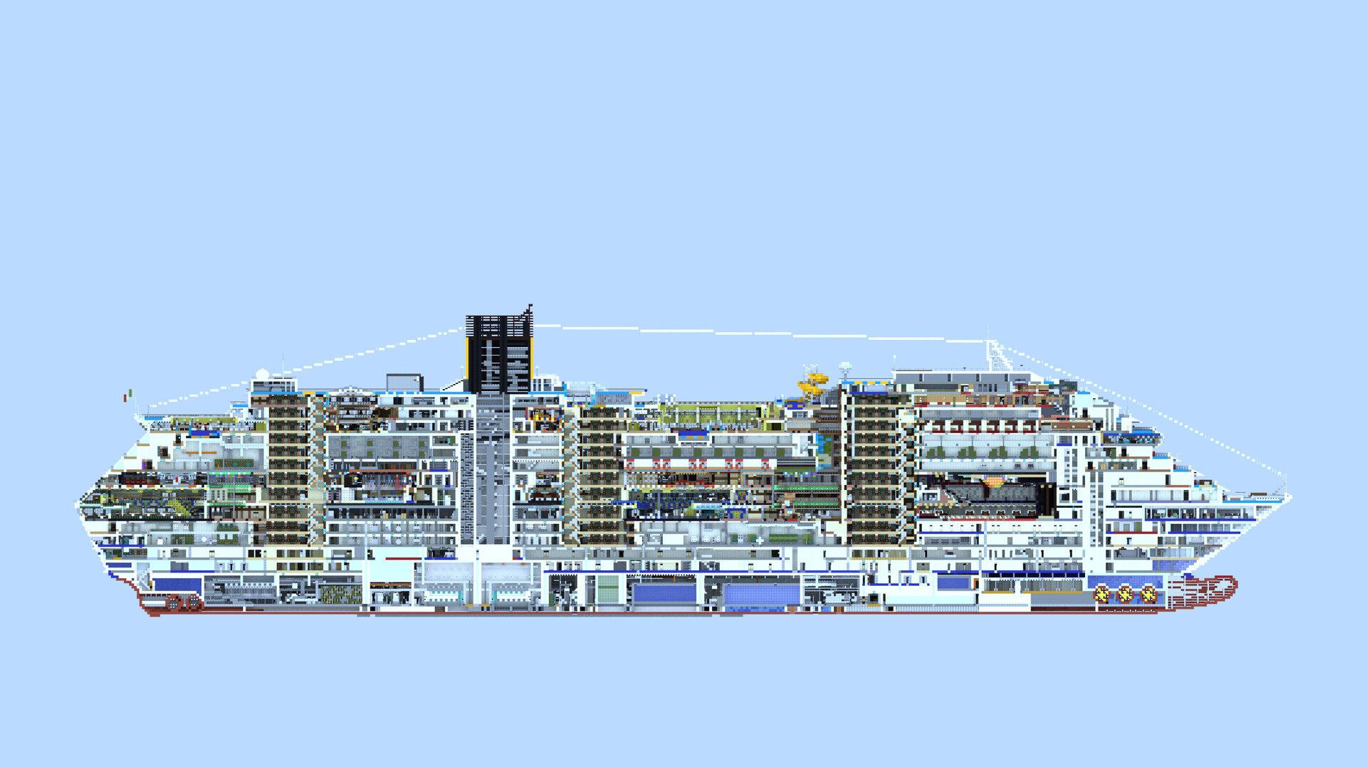 Costa Concordia 1.5/1 Scale Full Interior Replica (Download) Minecraft Map