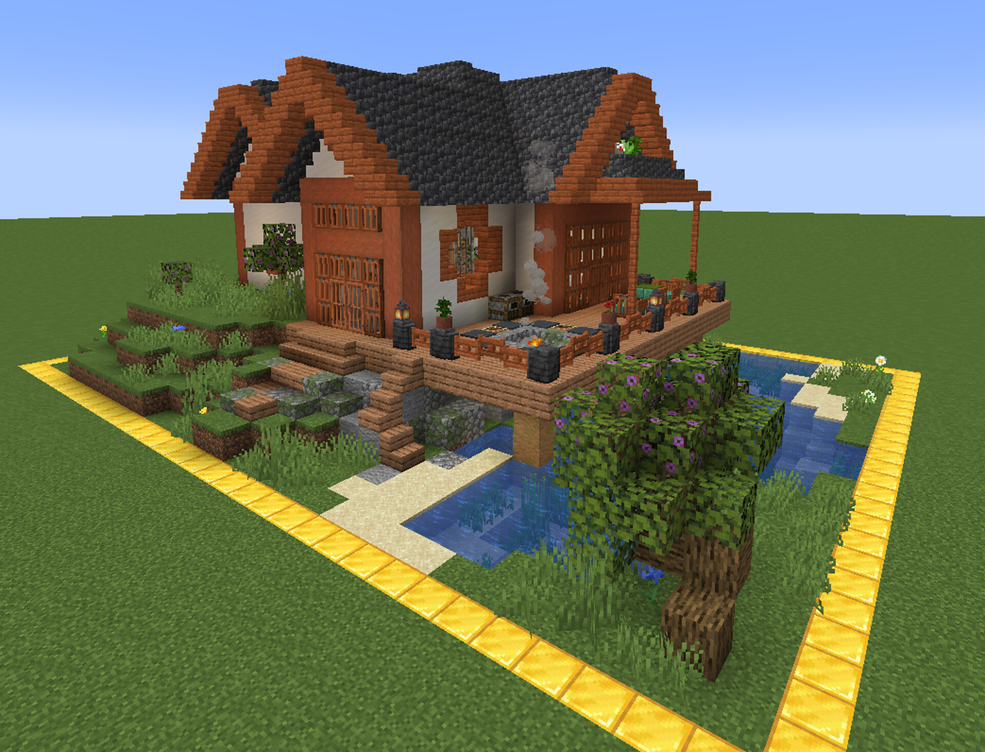 Modern Japanese house Minecraft Map