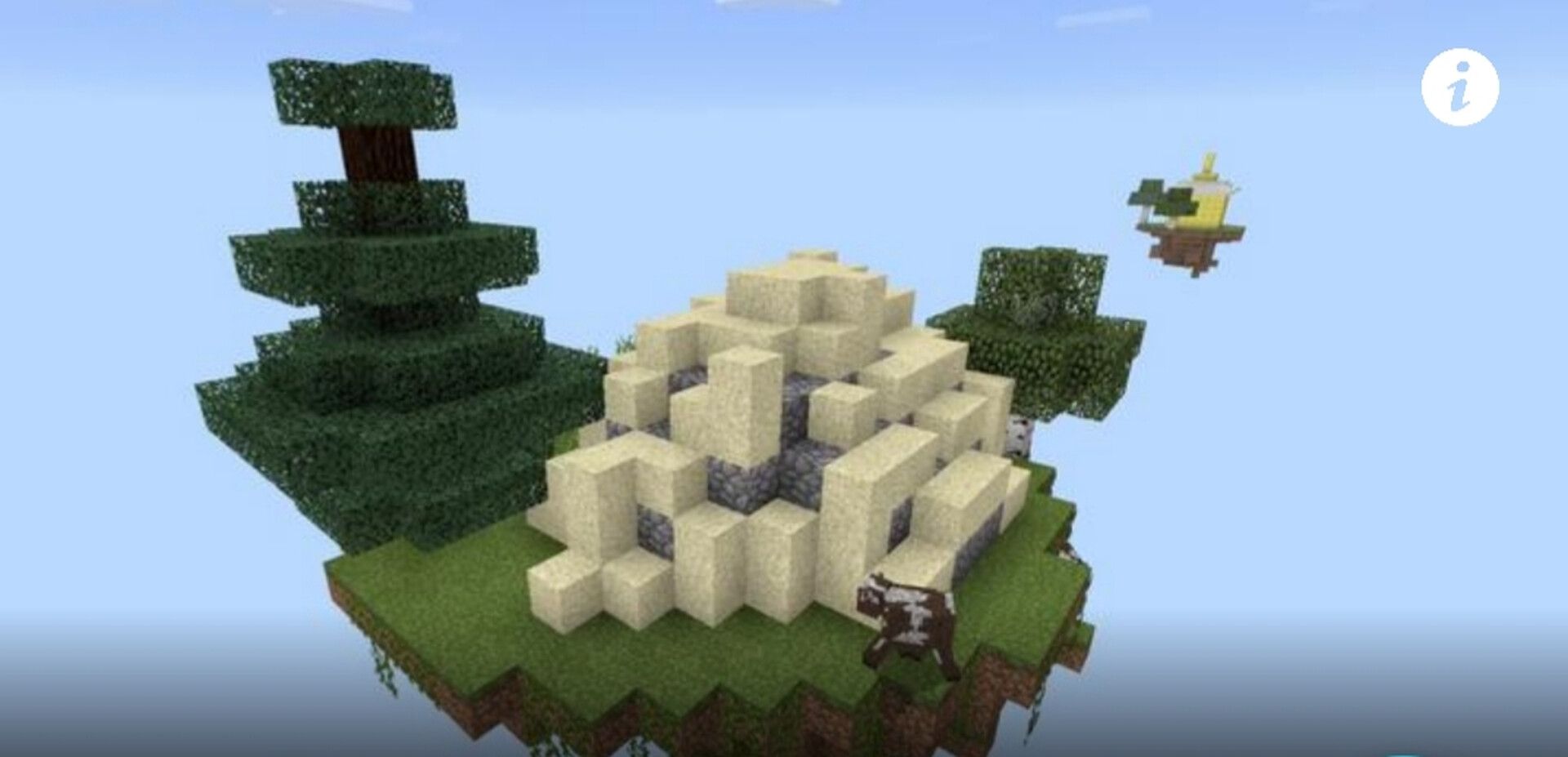 Bedrock to Java Easy SkyBlock Challenge 1.19 Minecraft Map
