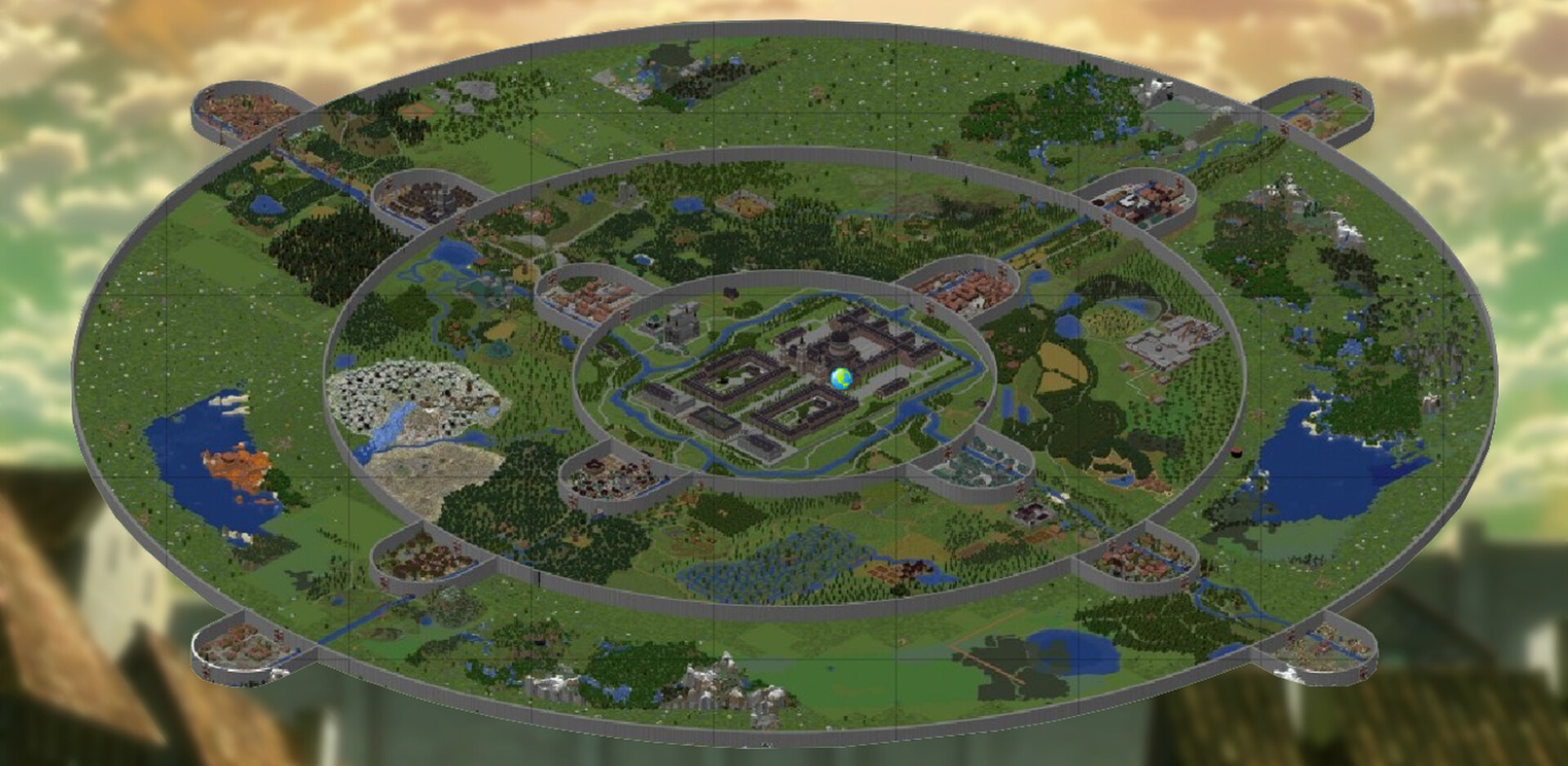 Attack On Titan - FULL MAP - SNK Minecraft Map