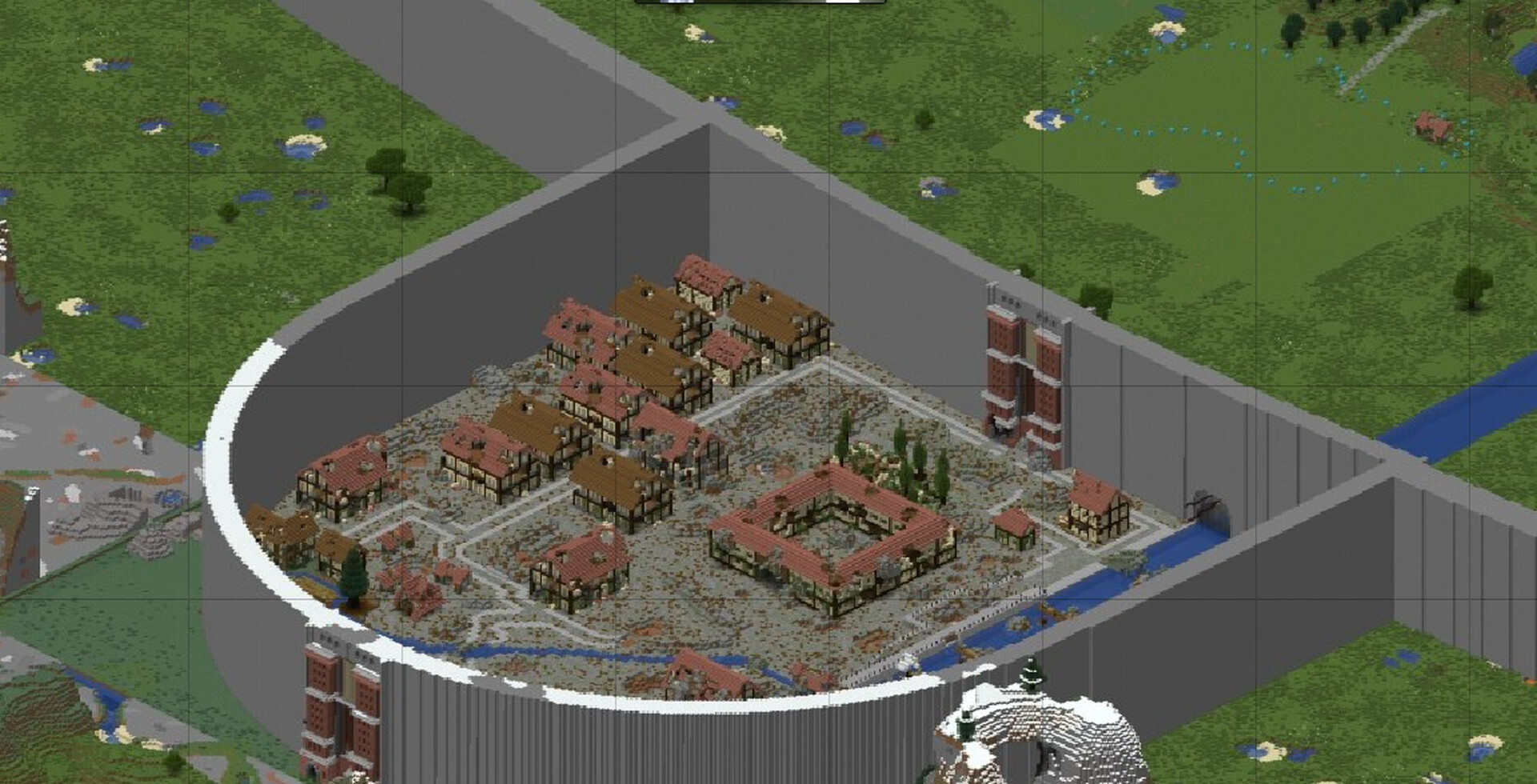 Attack On Titan - FULL MAP - SNK Minecraft Map