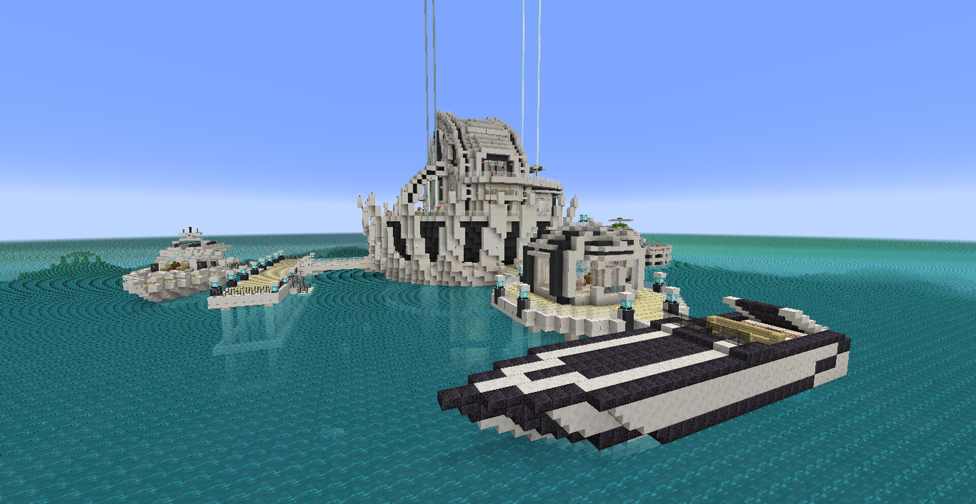 Lotus - Futuristic Ocean Mansion Minecraft Map