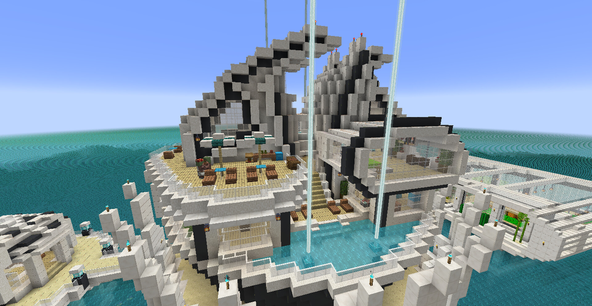 Lotus - Futuristic Ocean Mansion Minecraft Map