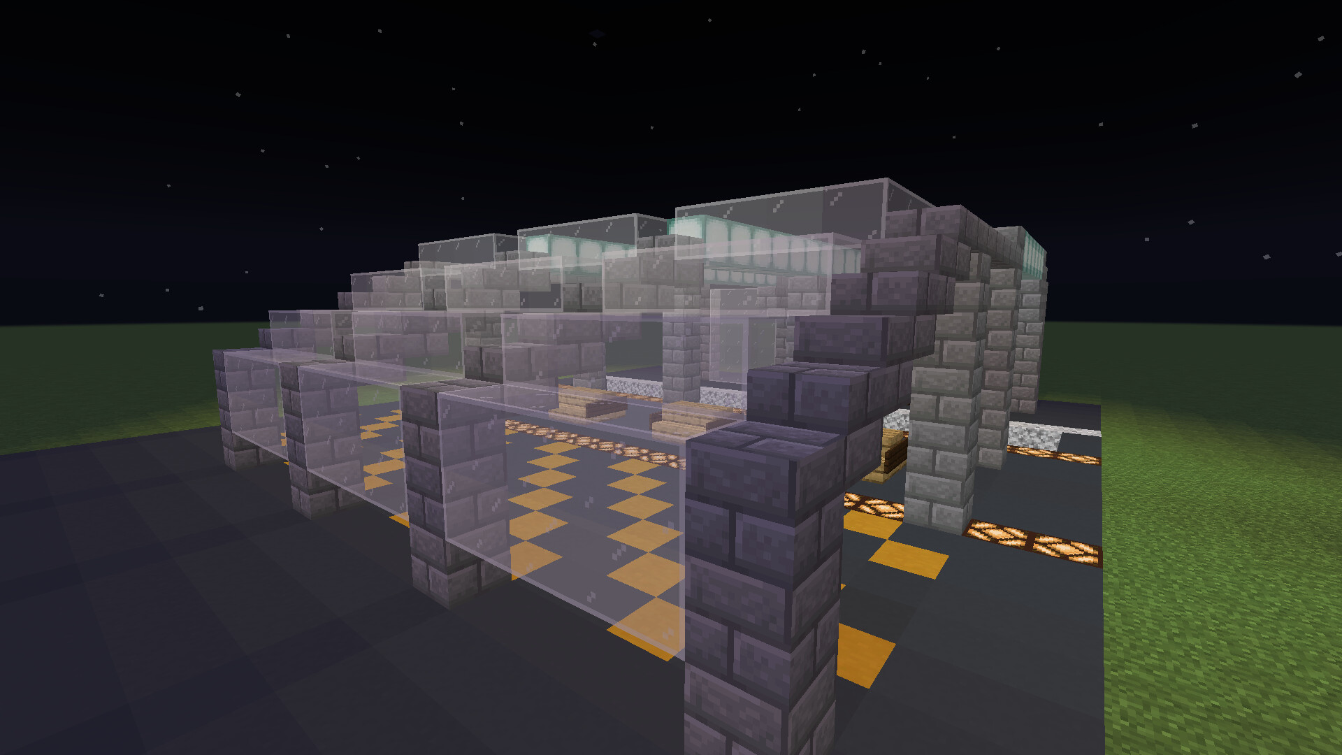 A small transport hub with rails Minecraft Map