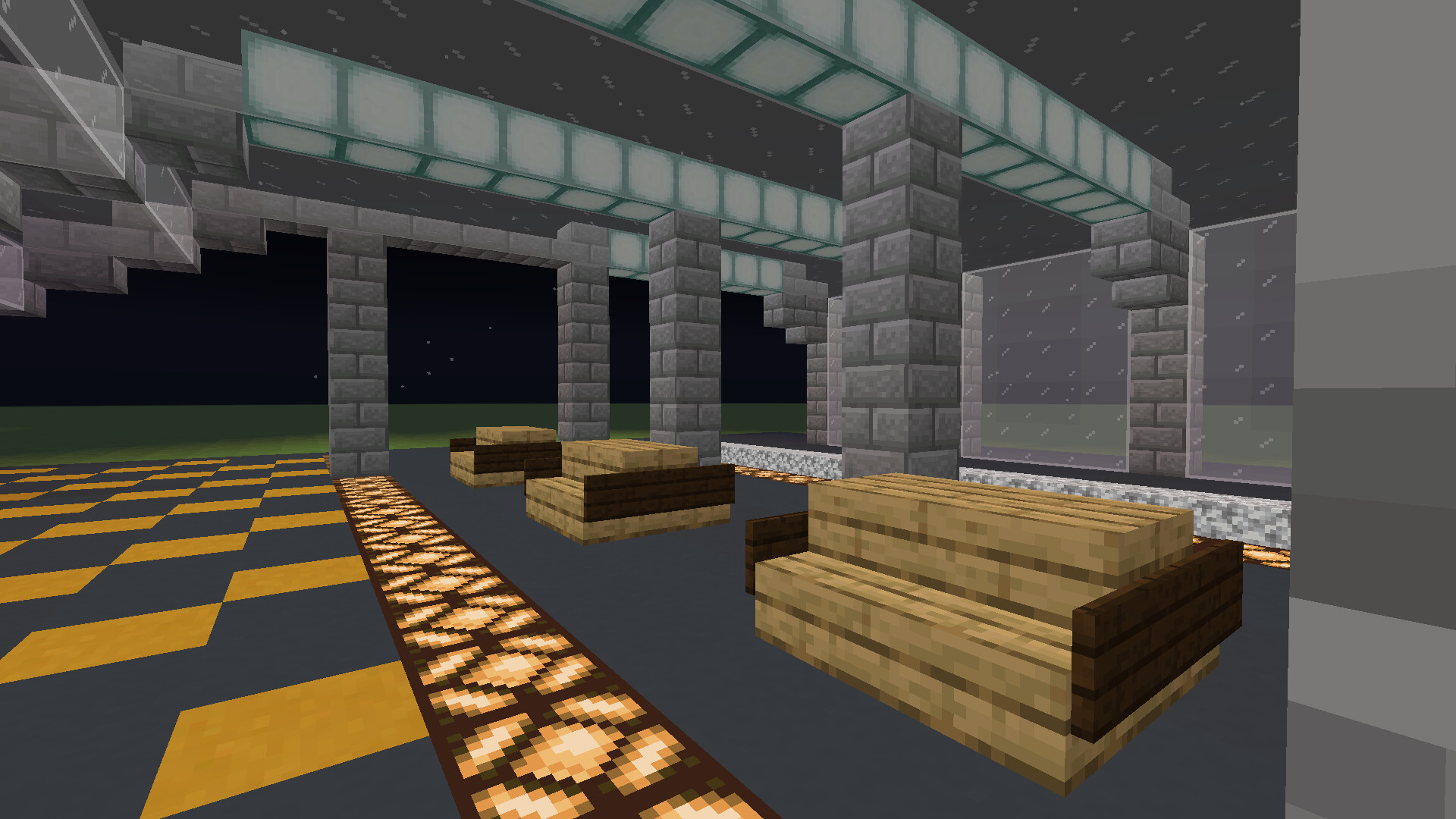 A small transport hub with rails Minecraft Map