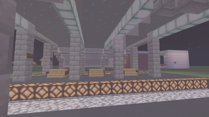 A small transport hub with rails Minecraft Map