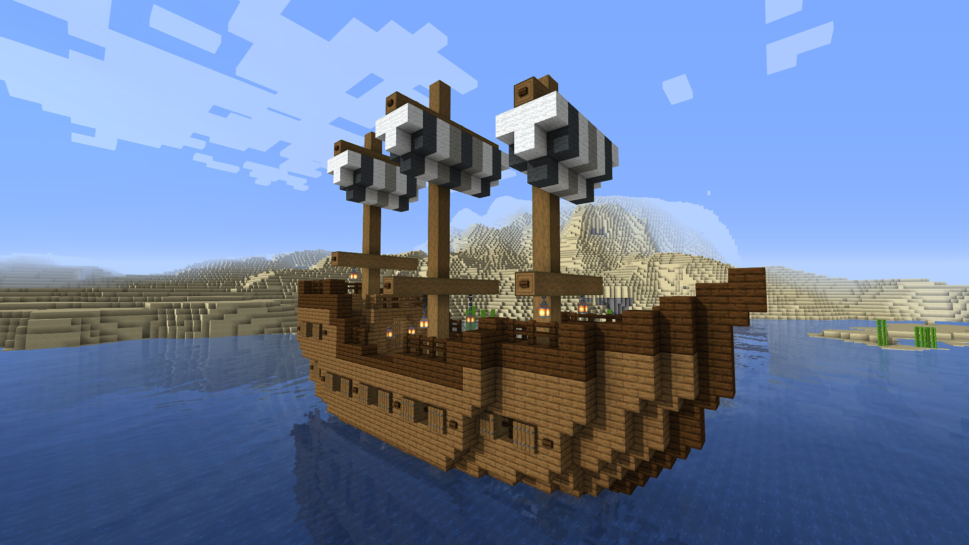 Three-Masted Sailing Ship Minecraft Map