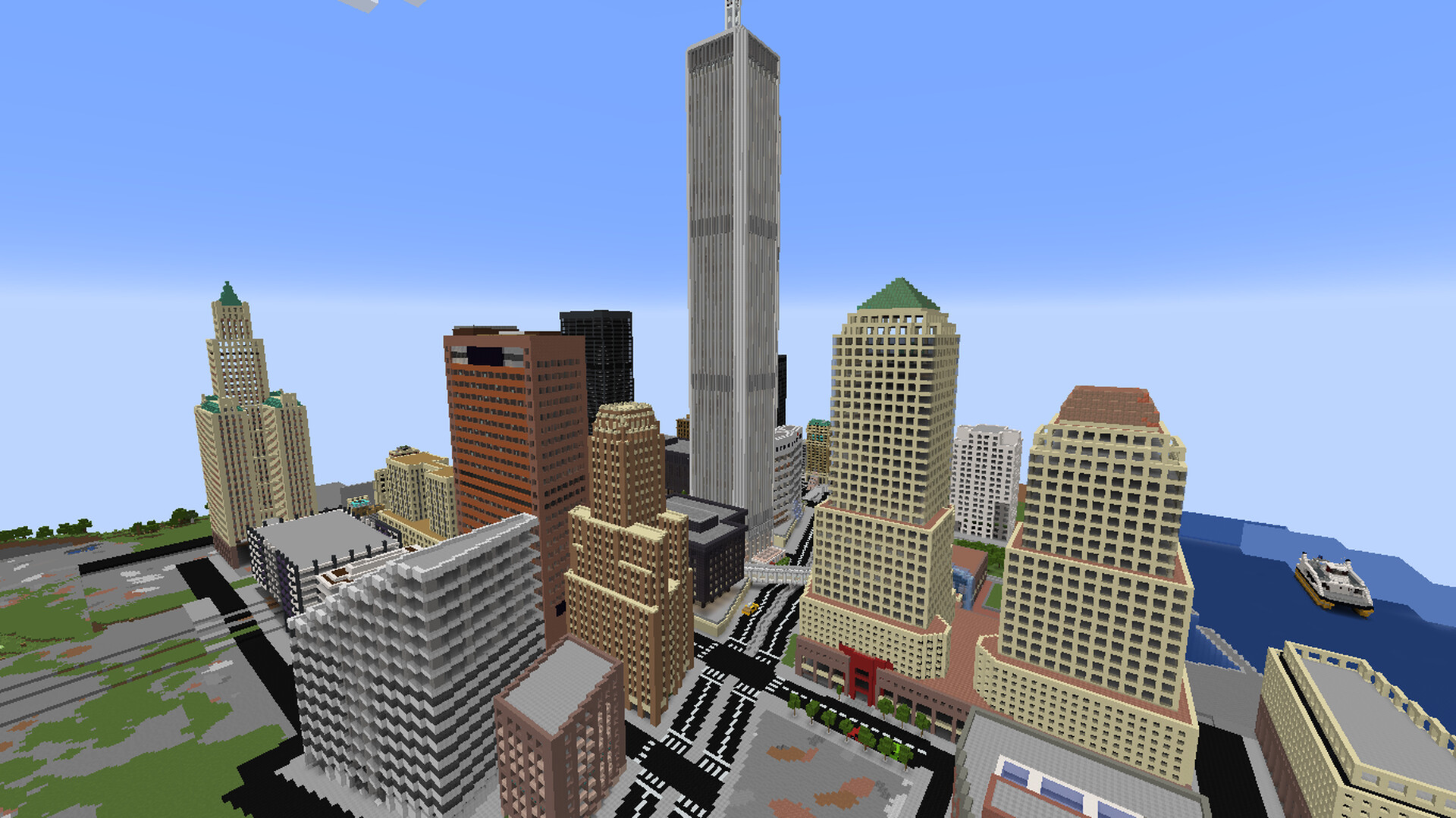 twin towers of the world trade center | new York city Minecraft Map