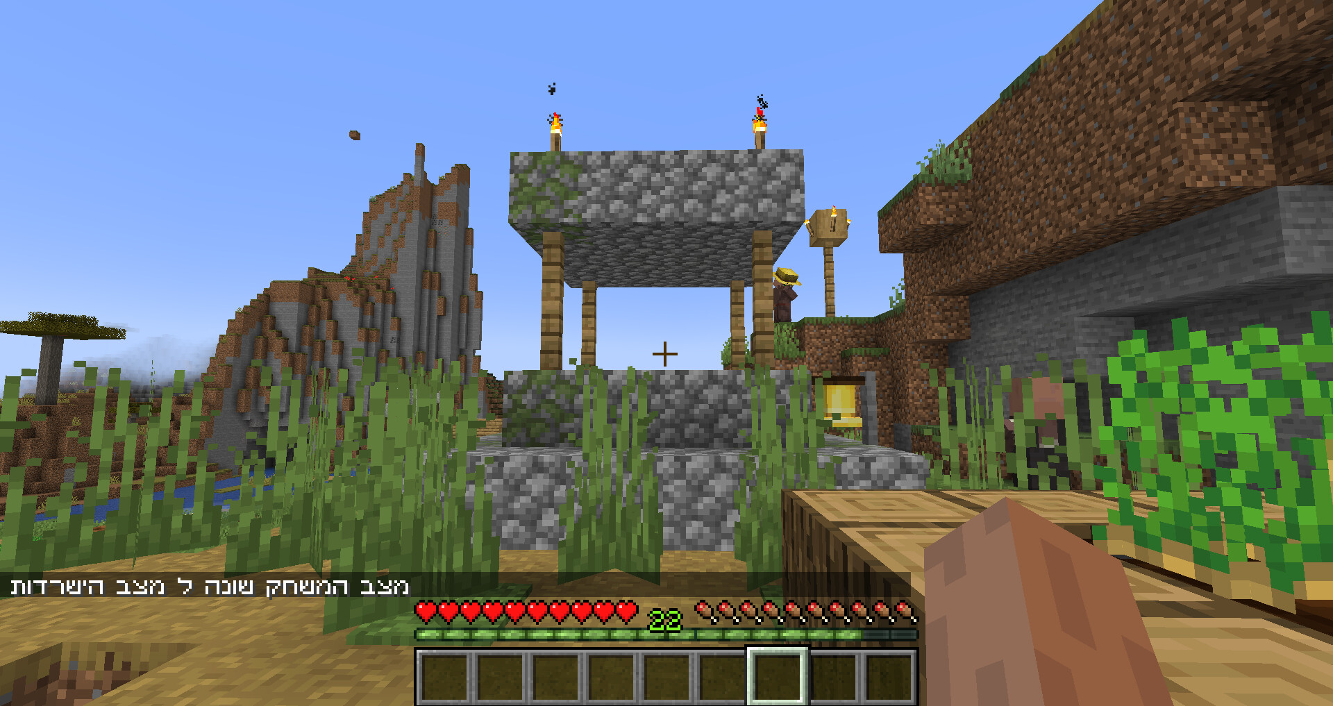 Secret base inside a village Minecraft Map