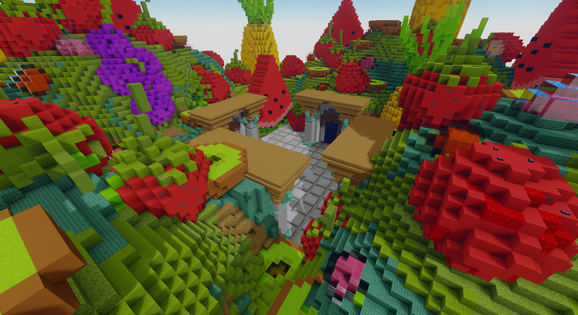 Tutti Fruity Themed Hub/ Spawn Minecraft Map