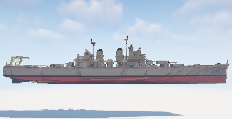 1:1 Scale Baltimore Class USS Boston / CA-69 Heavy Cruiser Minecraft Map