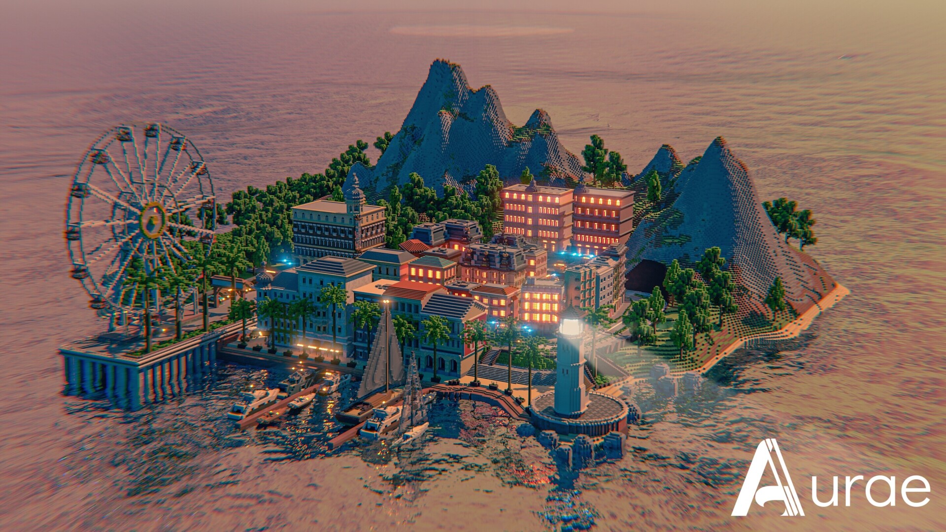 Monaco Themed Server Spawn Minecraft Map