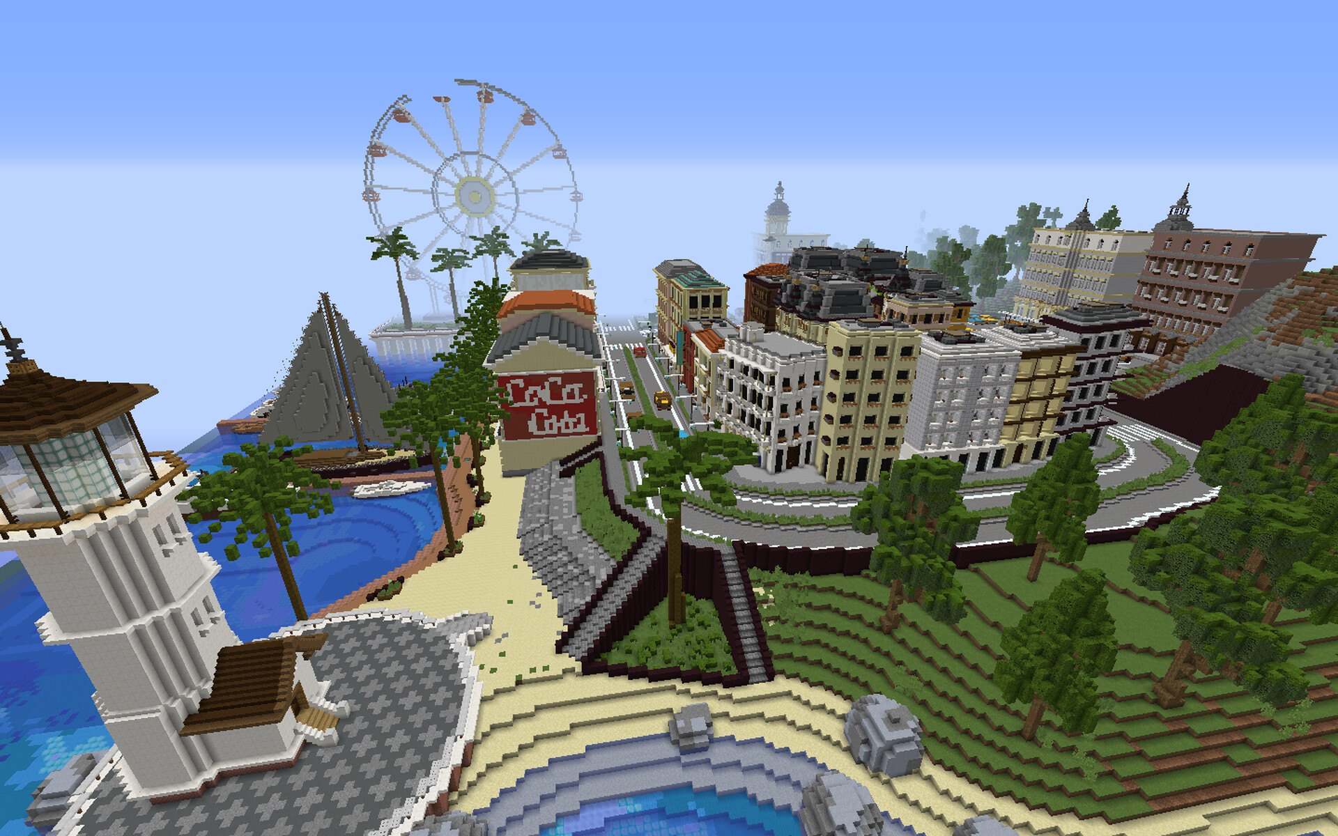 Monaco Themed Server Spawn Minecraft Map