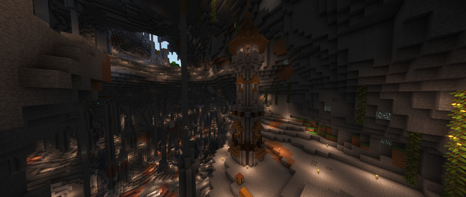 The Ultimate Massive Cave Base! Minecraft Map