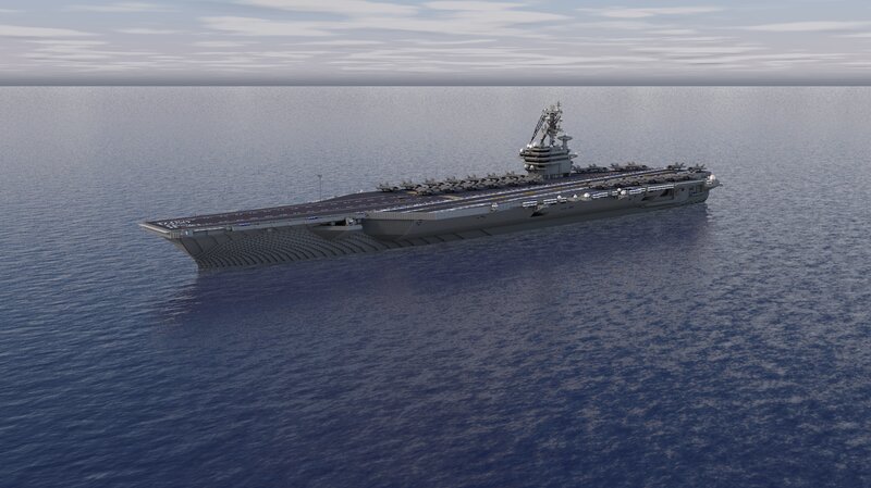 Nimitz Class Aircraft Carrier / 2:1 Scale Minecraft Map