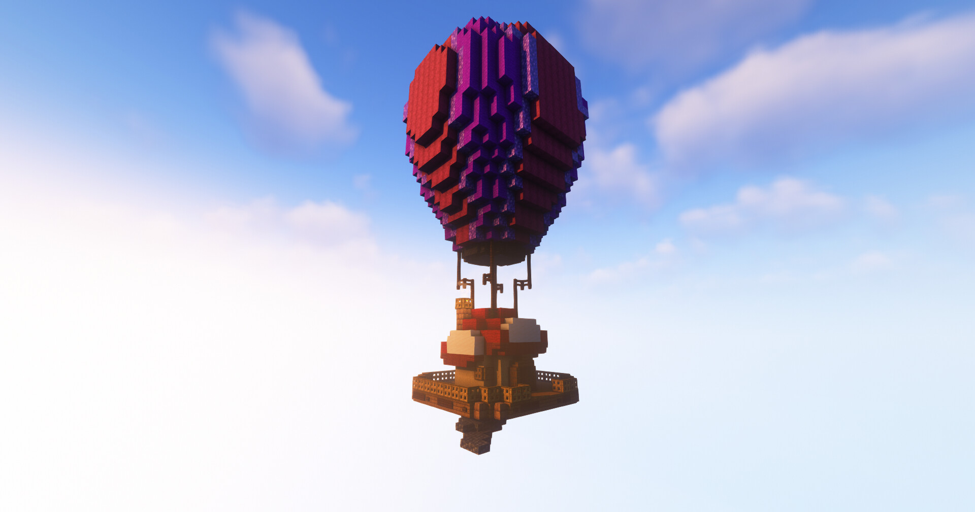 Toad's House on a balloon! (purple-red version) Minecraft Map