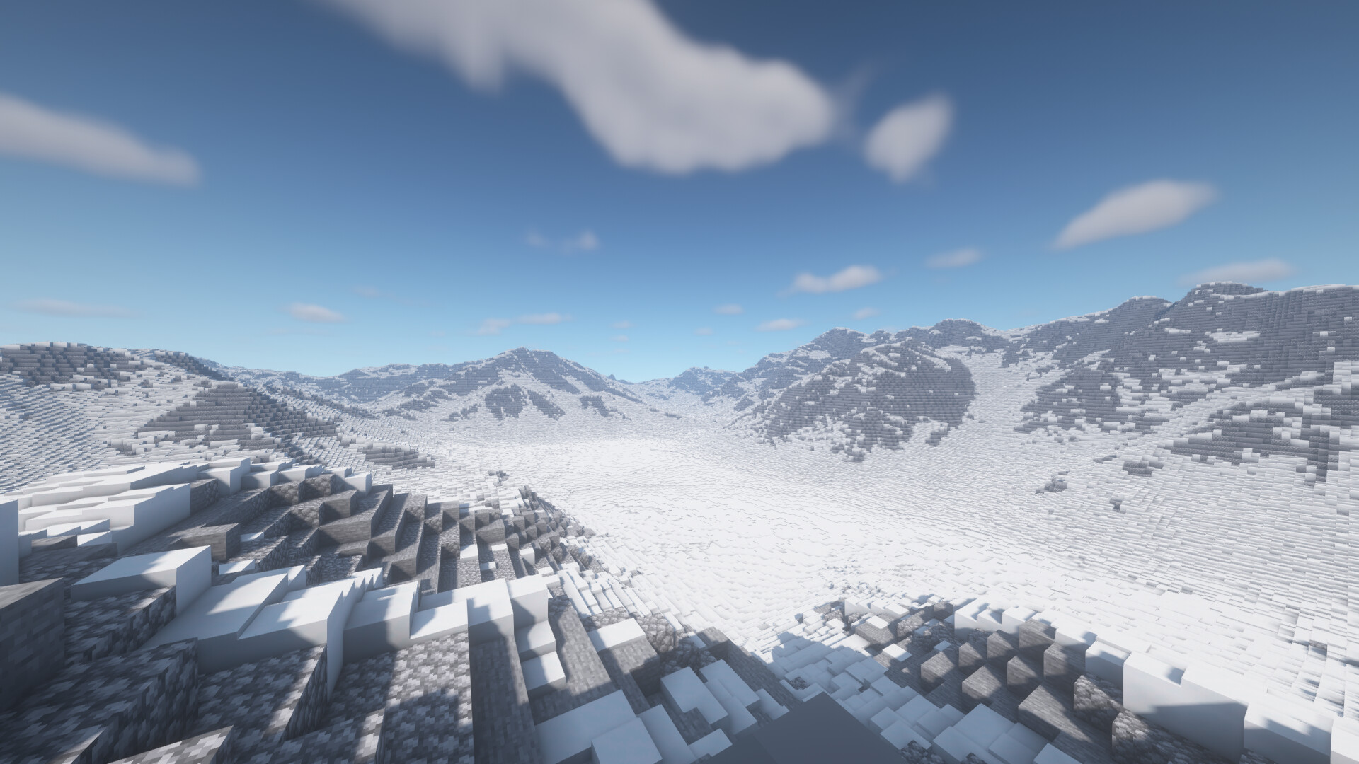 Snowy Mountains | 5000x5000 | 1.19+ | Snowy Landscape Map | Lodrig Minecraft Map