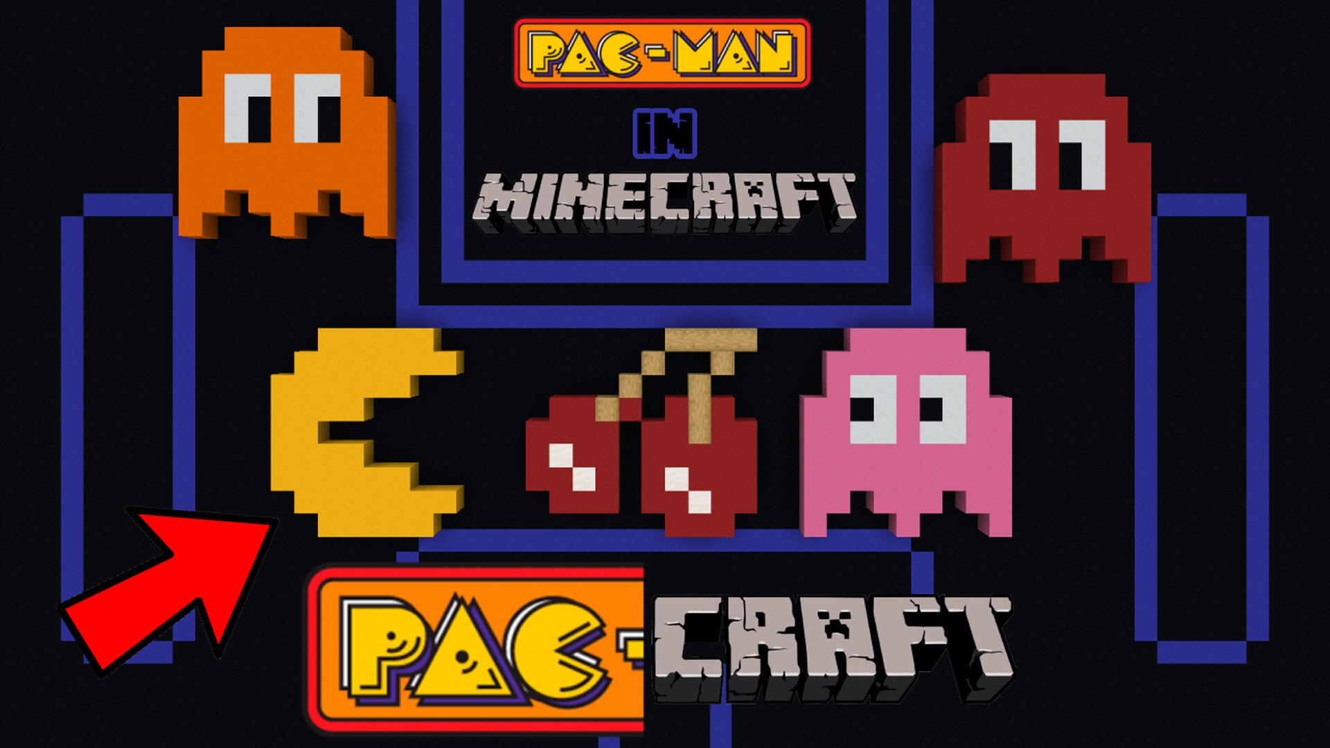 Working PacMan in Minecraft Minecraft Map
