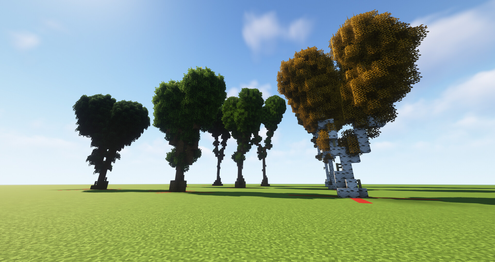 Split-Tree Pack 3x3 Minecraft Map
