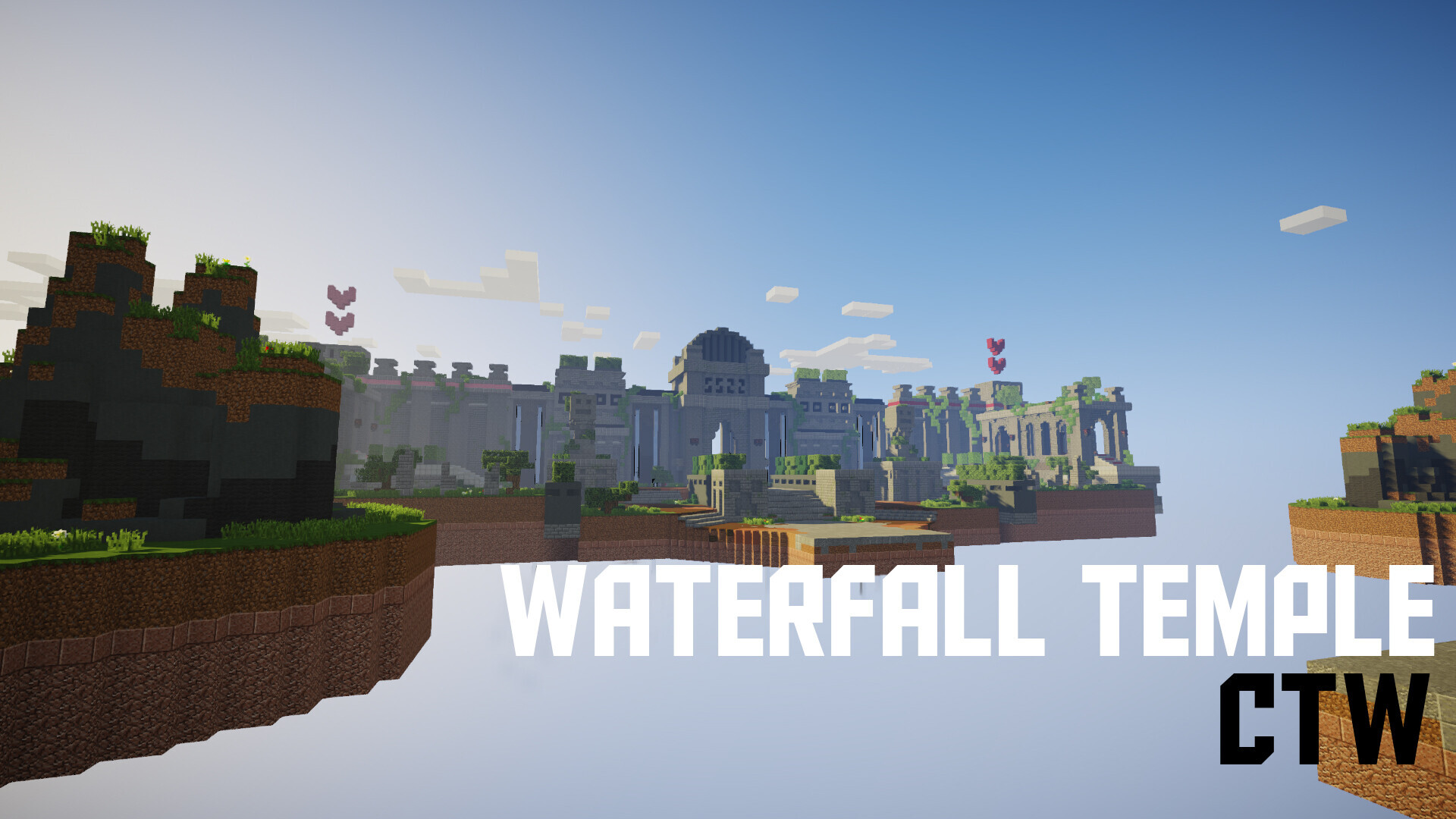 (1.8.9)(Capture The Wool, CTW) Waterfall Temple Minecraft Map