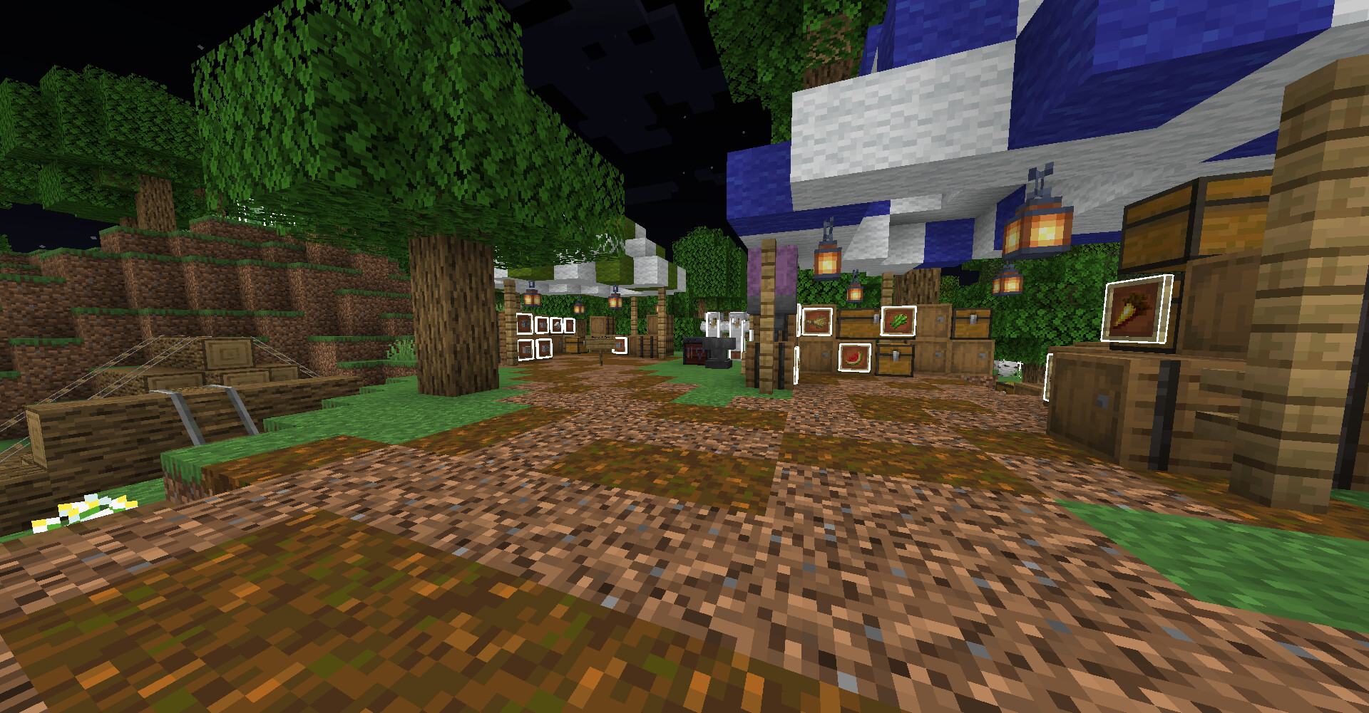 A Medieval shopping center Minecraft Map