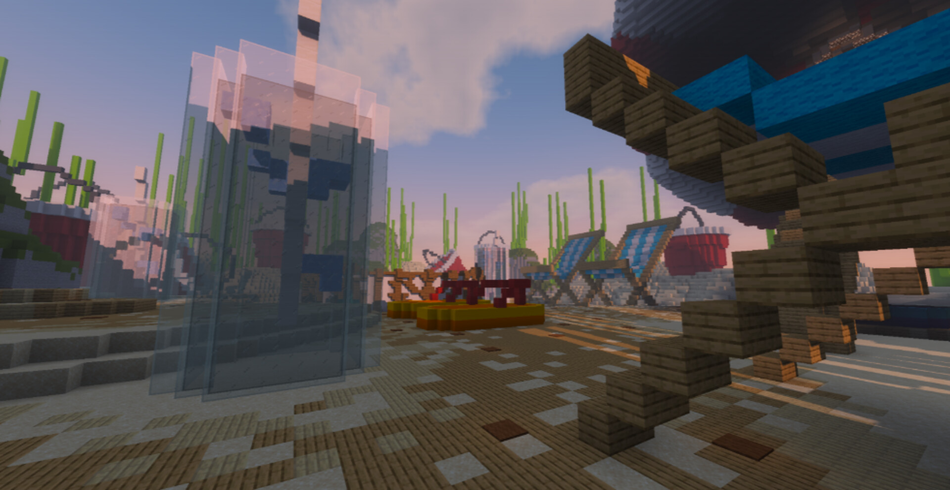 Summer Vibes Beach Theme Spawn/ Hub/ Lobby Minecraft Map