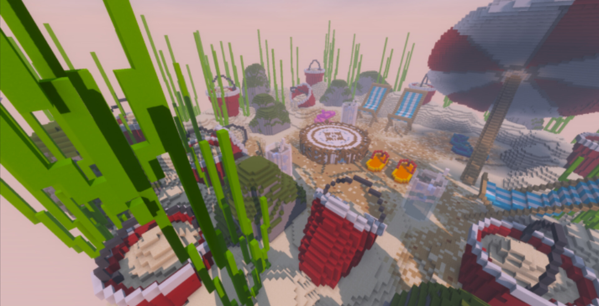 Summer Vibes Beach Theme Spawn/ Hub/ Lobby Minecraft Map