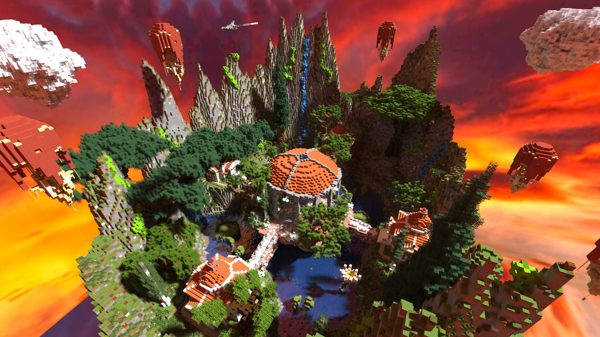 🌳4 MINIGAMES LOBBY Minecraft Map