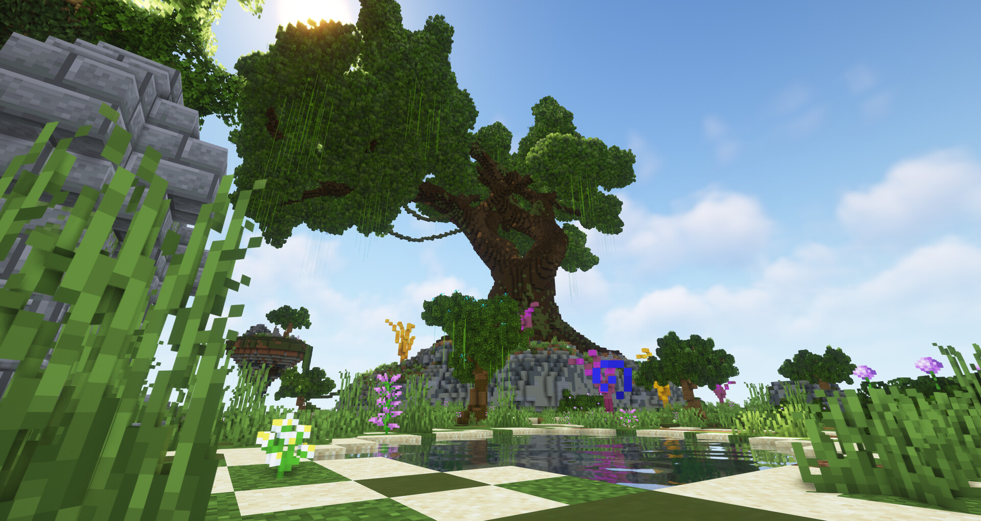Giant tree sky island Minecraft Map