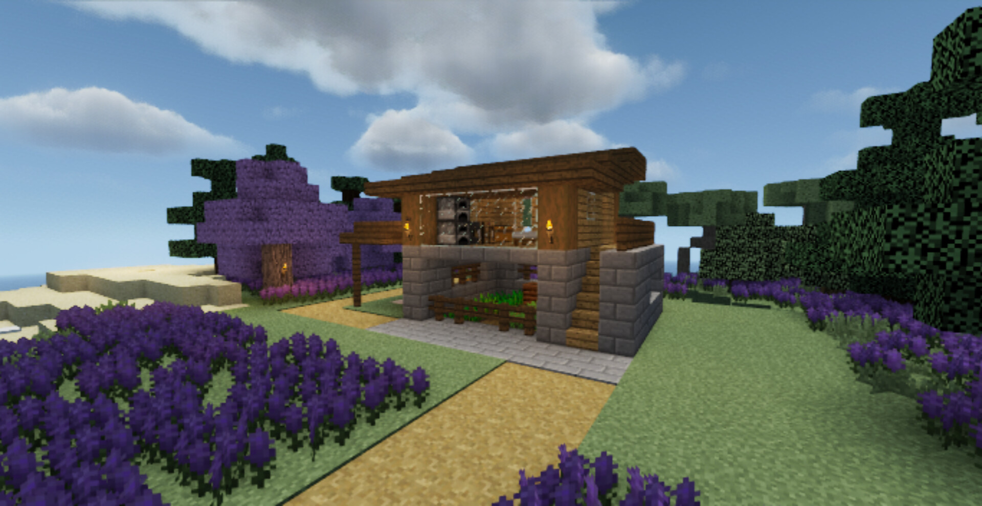 Lavender Island Survival House Minecraft Map