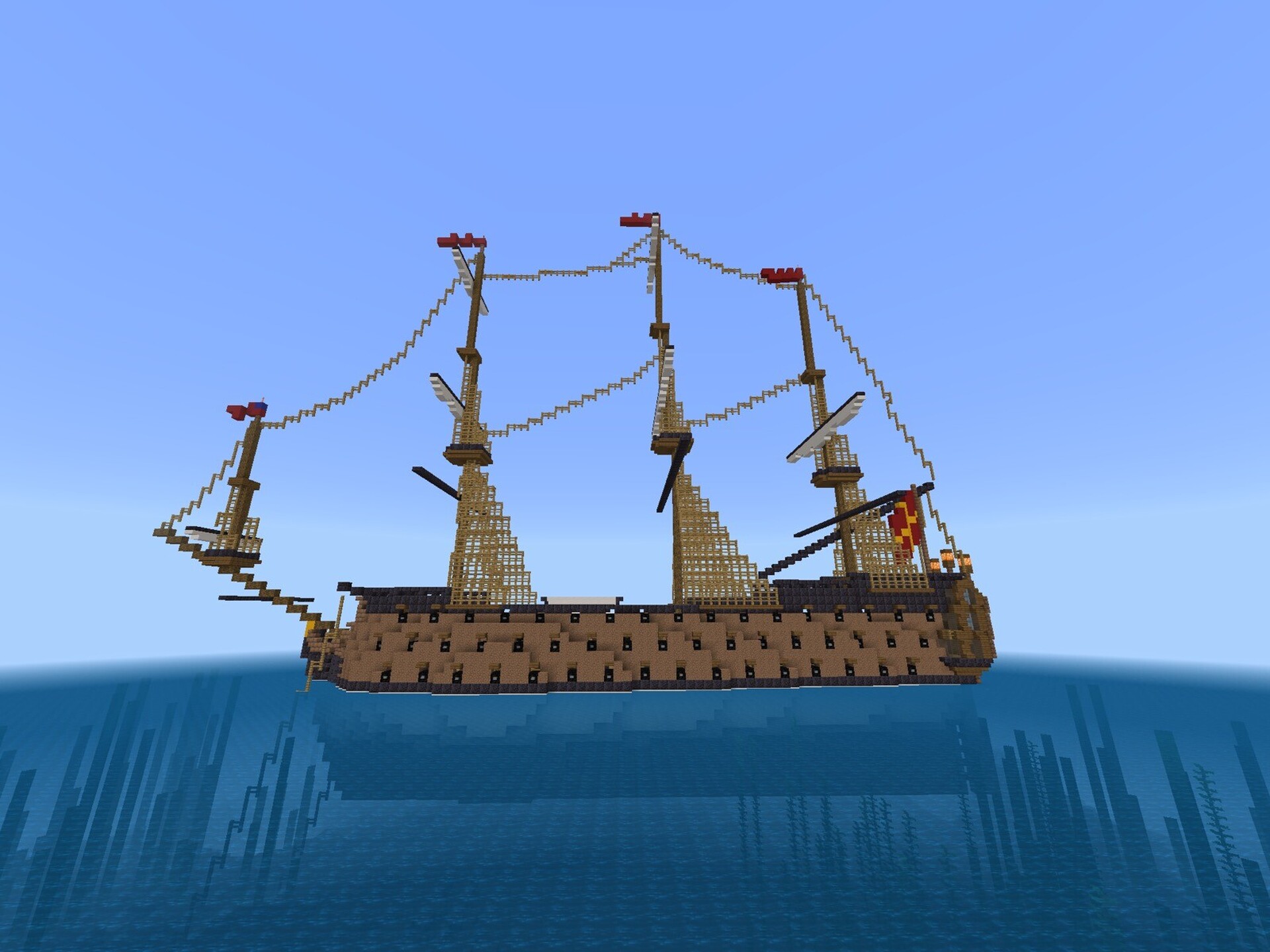 100 gun 1st rate ship of the line, 1720 Minecraft Map