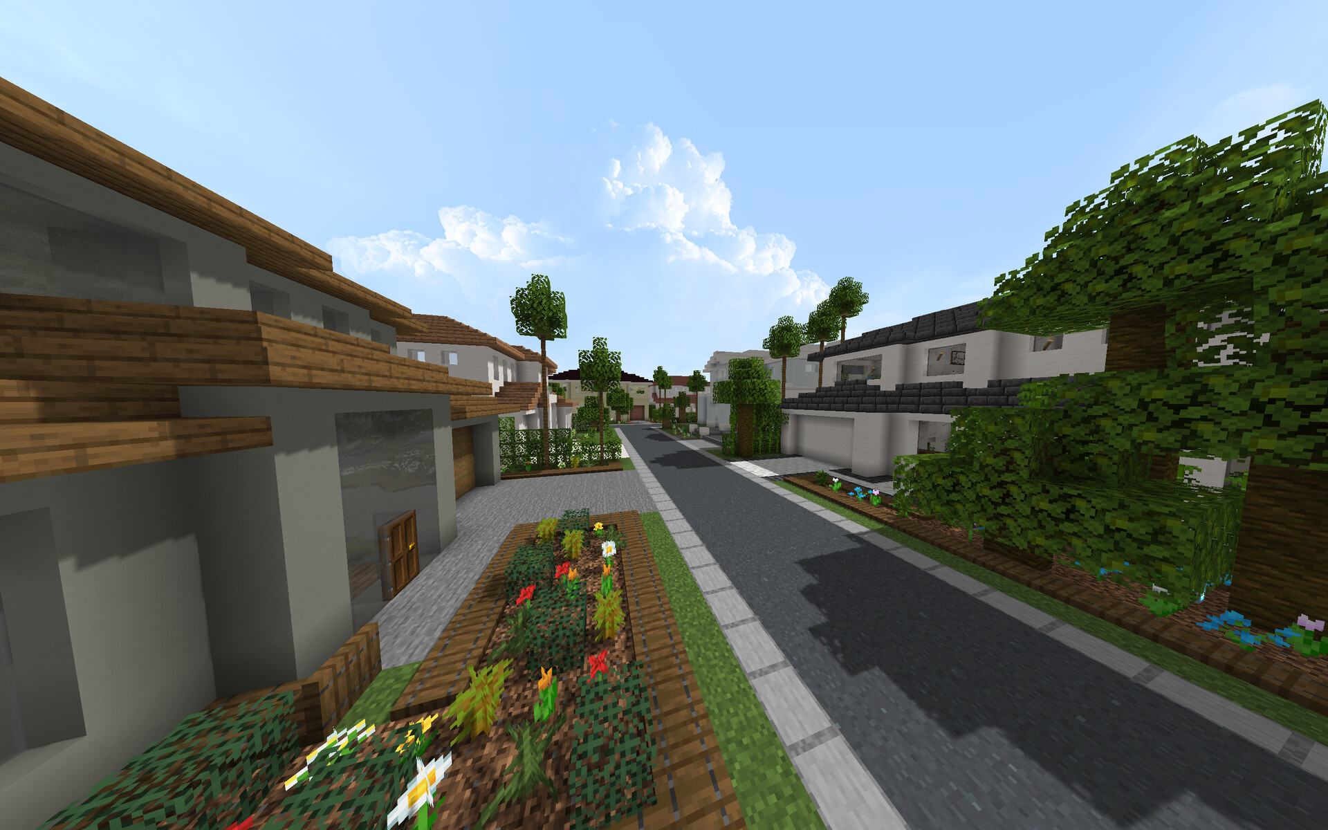 Modern Suburban Neighborhood Minecraft Map