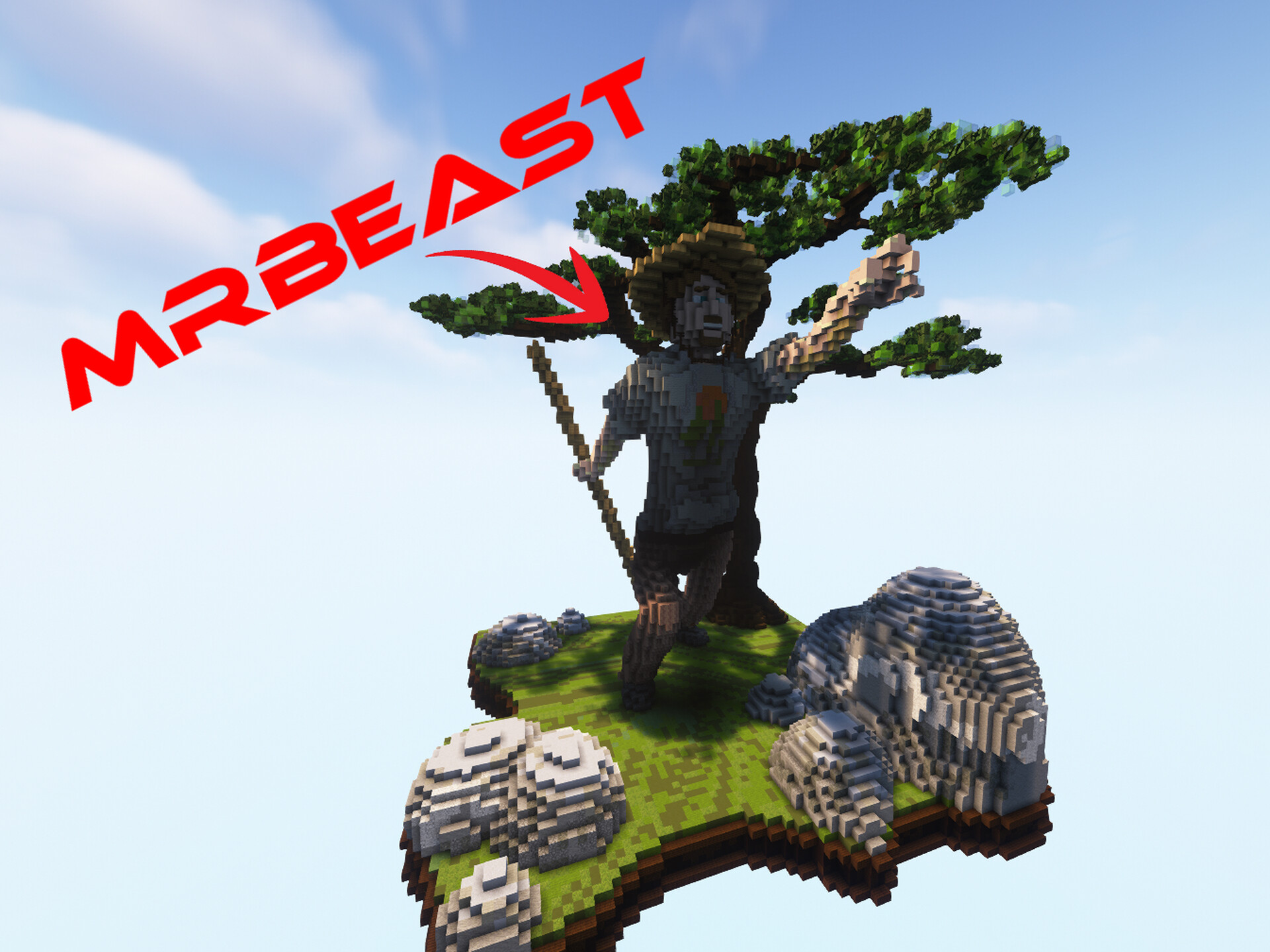 MrBeast #TeamTrees Build l Free To Use! Minecraft Map
