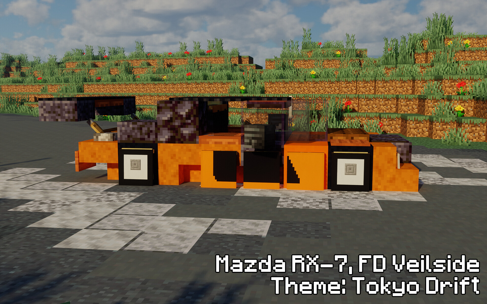 Mazda RX-7, FD Veilside, Theme: Tokyo Drift Minecraft Map