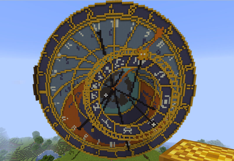 Prague astronomical clock Minecraft Map