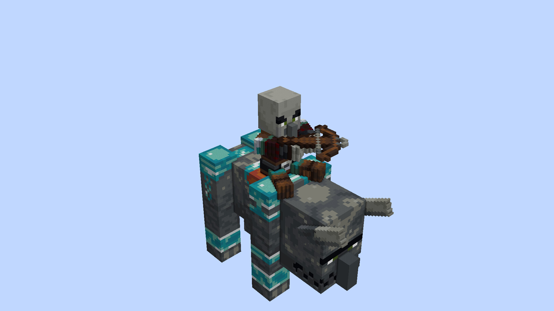 Ravager Jockey Mob Statues Minecraft Map