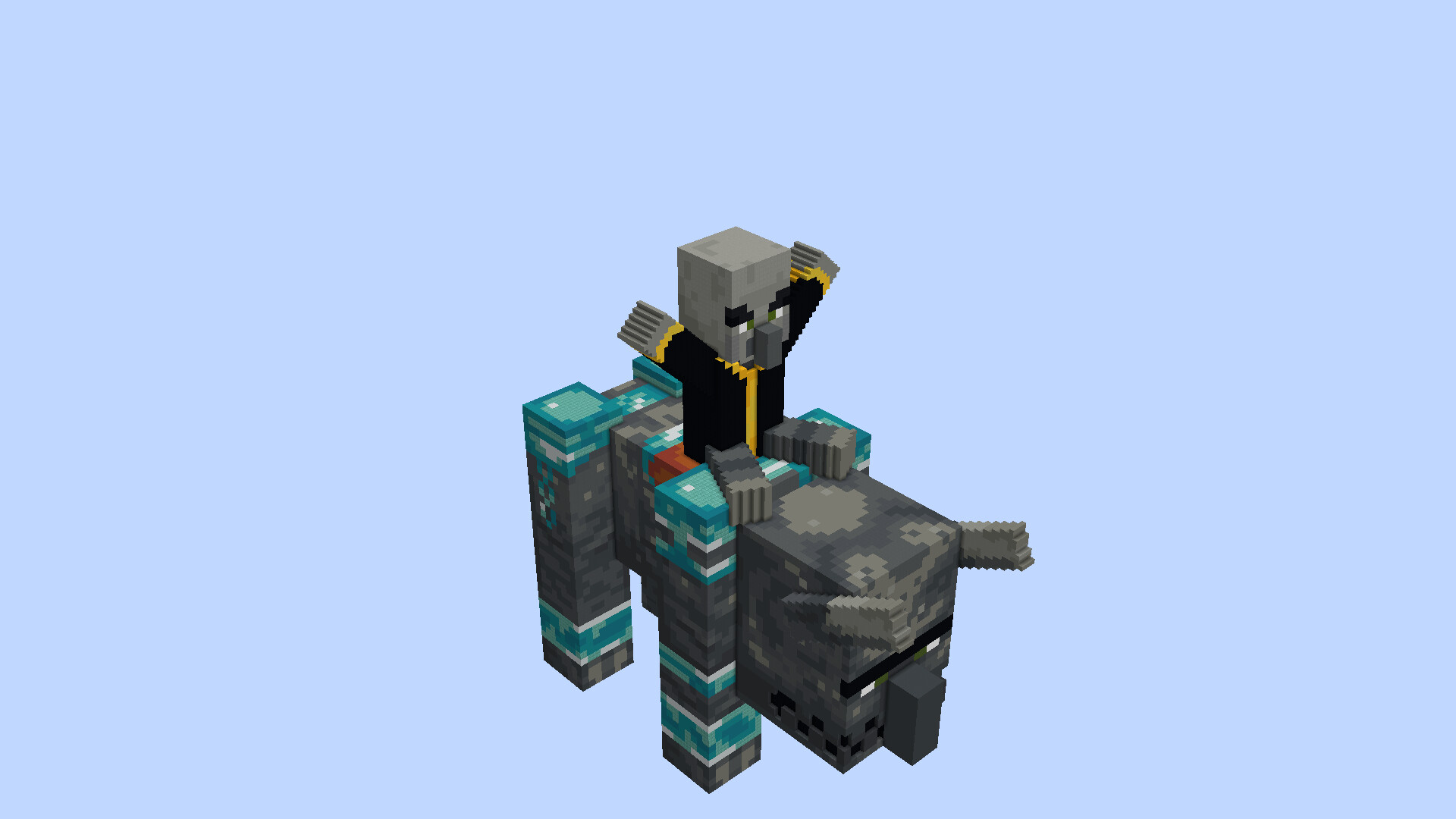 Ravager Jockey Mob Statues Minecraft Map