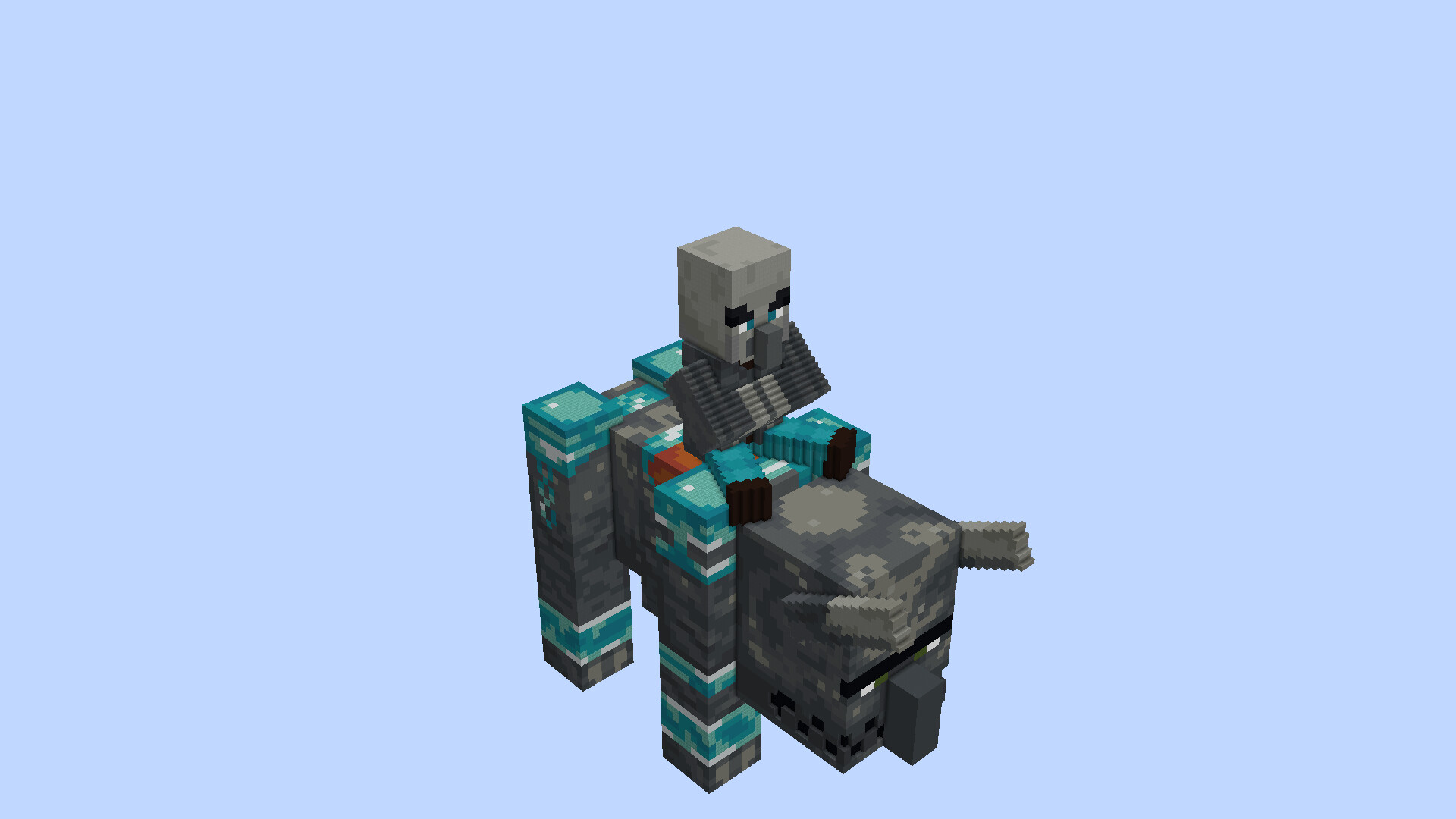 Ravager Jockey Mob Statues Minecraft Map