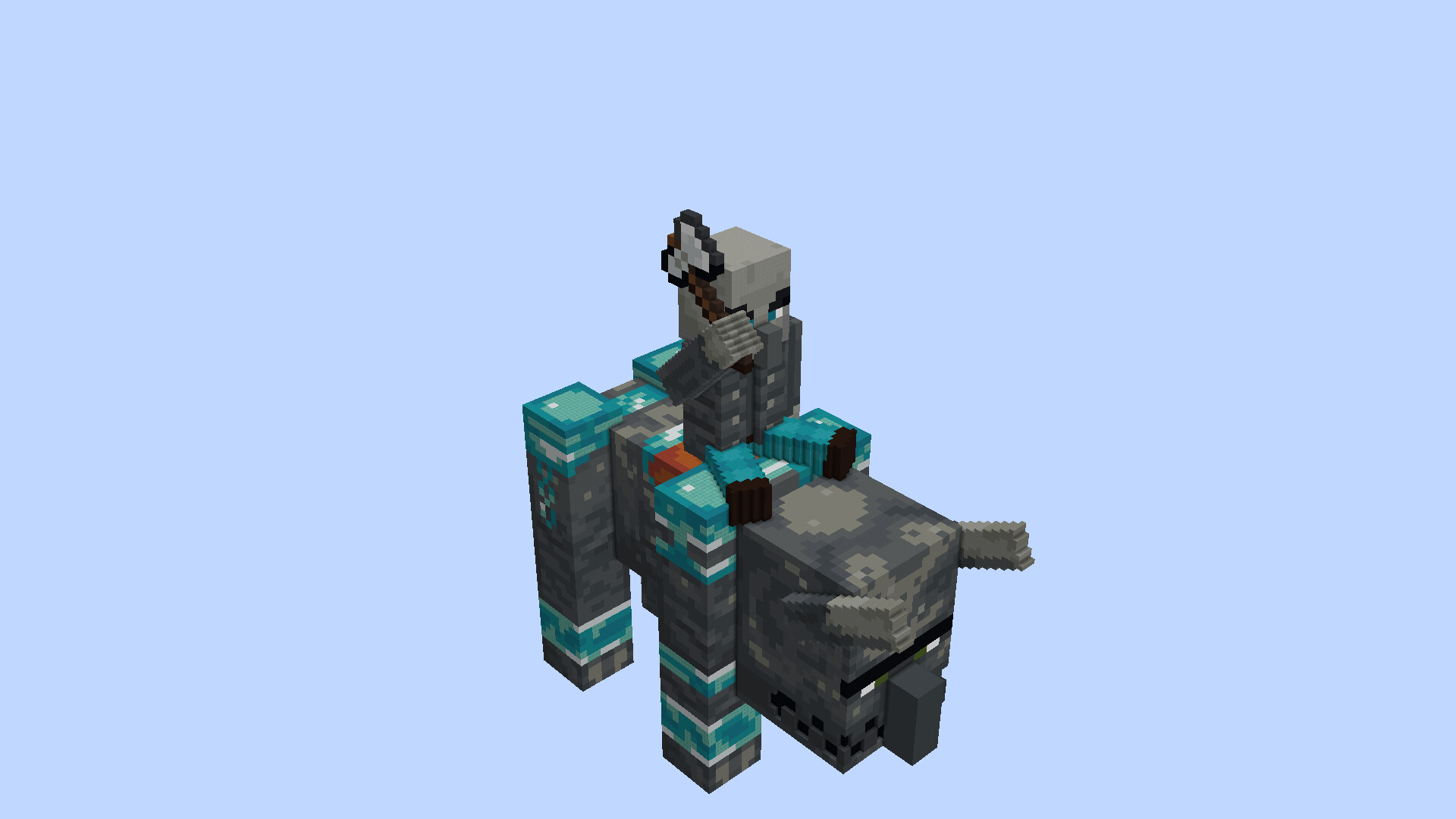Ravager Jockey Mob Statues Minecraft Map