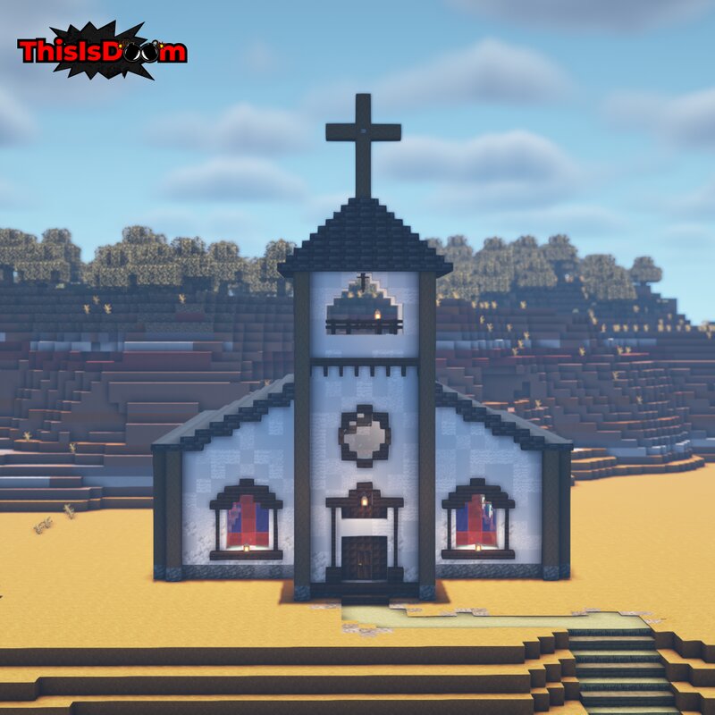 Wild West Church (Build and Litematic) Minecraft Map