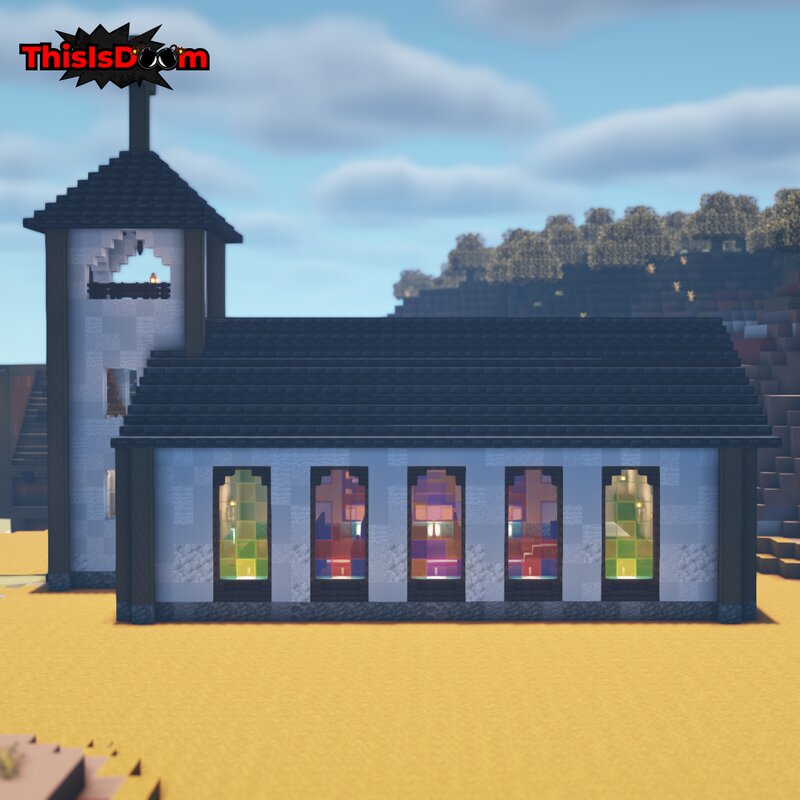 Wild West Church (Build and Litematic) Minecraft Map