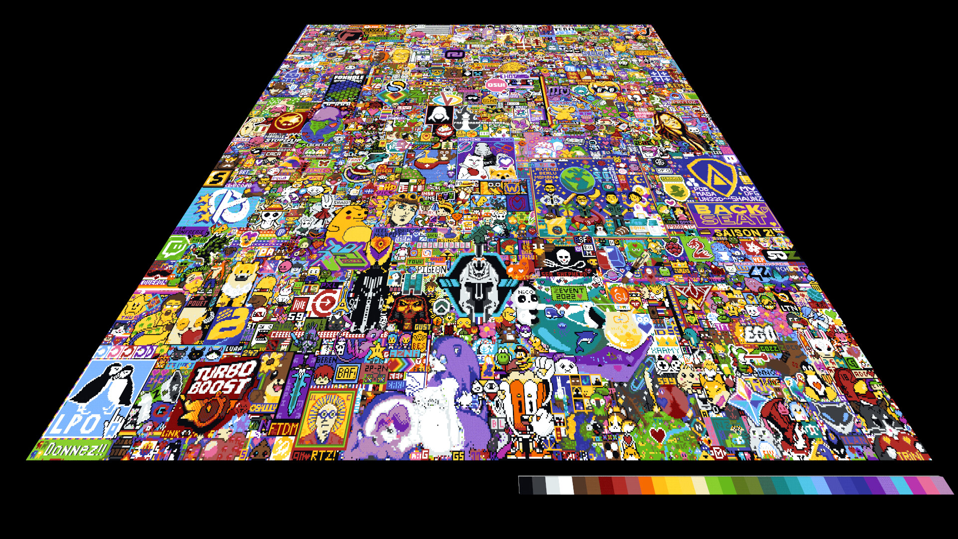 Zplace Zevent 22 - Heatmap, Niveau d'upgrade Minecraft Map