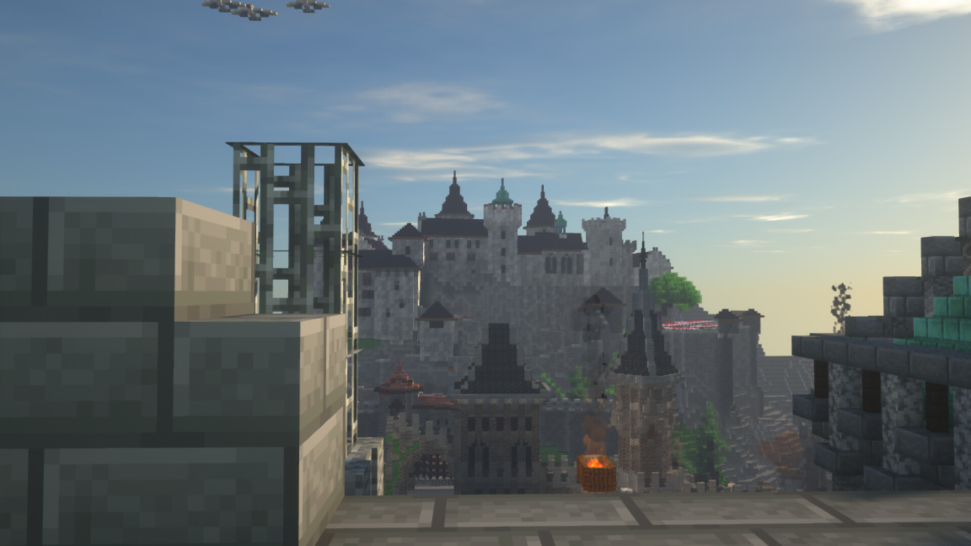 Large city castle in the mountains Minecraft Map