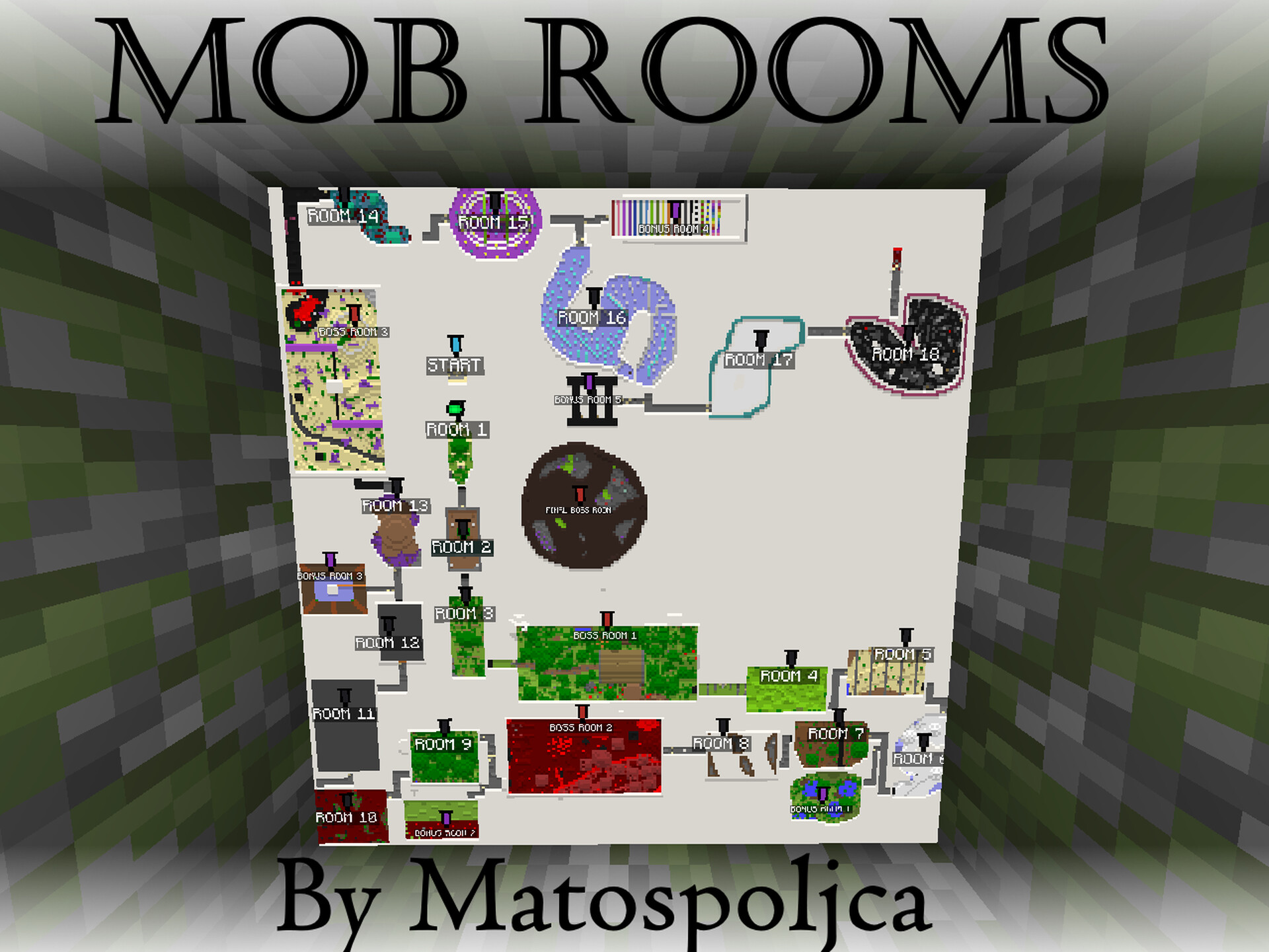 Mob Rooms by MatosPoljca (1.18.1) v1.1 Minecraft Map